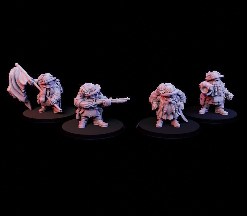 Military Dwarfs 3D model 3D printable | CGTrader