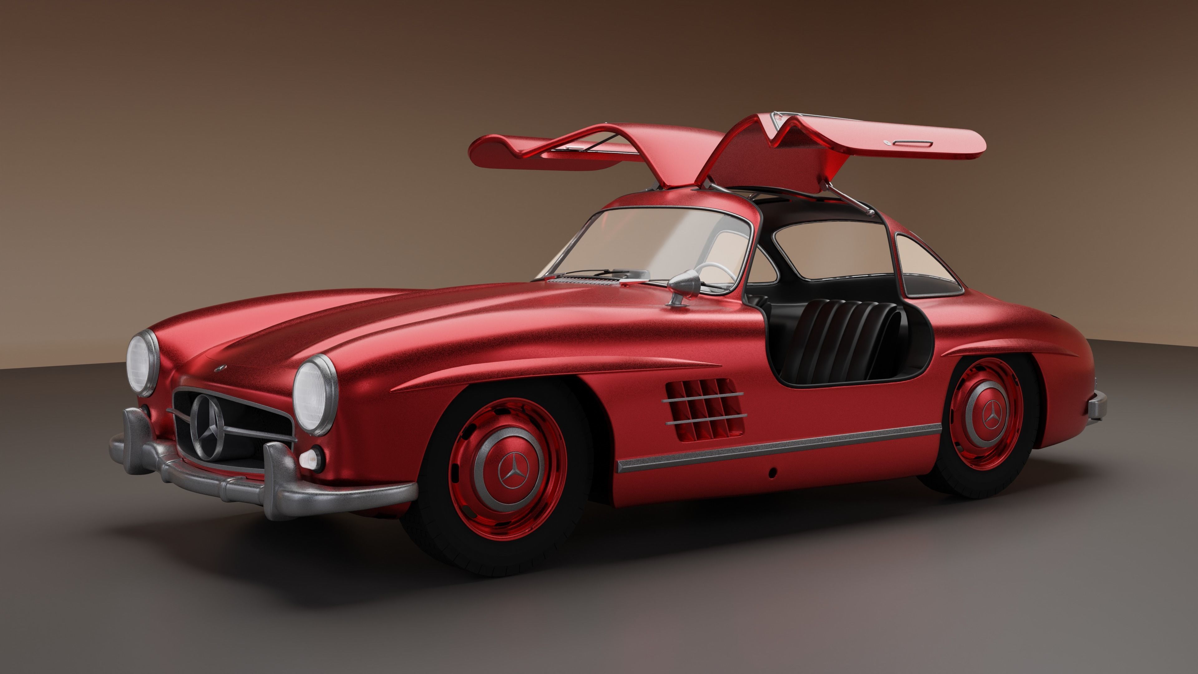 Mercedes Benz 300 SL Gullwing 1954 3D model rigged | CGTrader