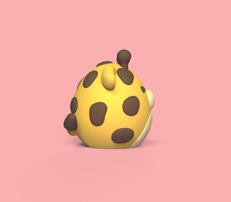 Round Giraffe 3D model 3D printable | CGTrader