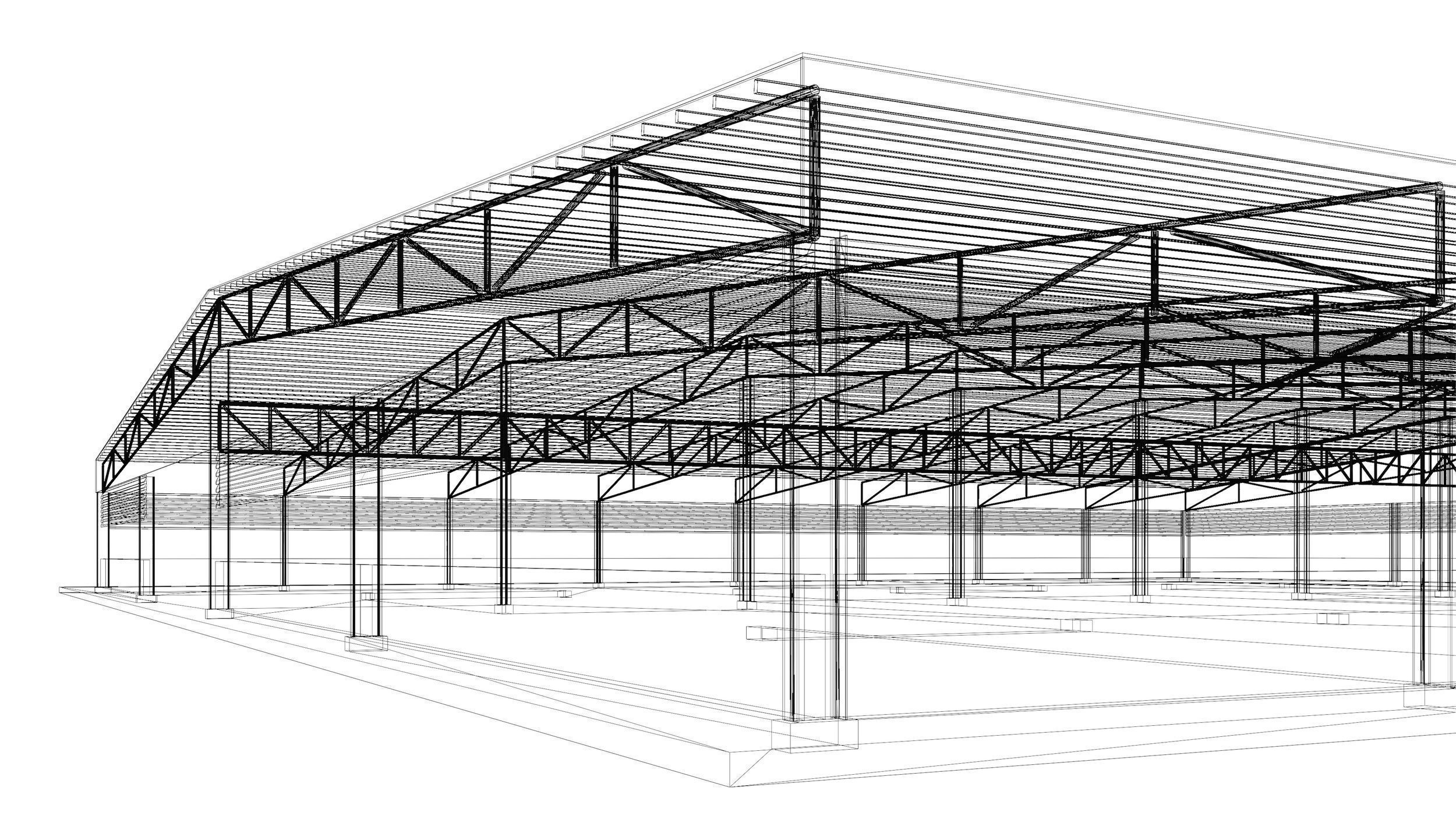 Warehouse in square plan 3D model | CGTrader