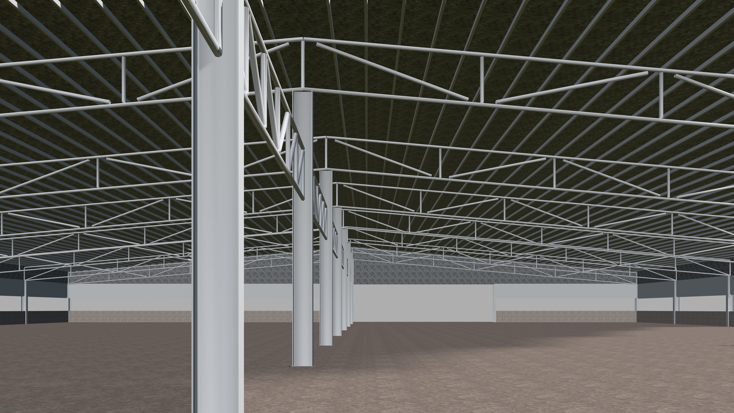 Warehouse in square plan 3D model | CGTrader