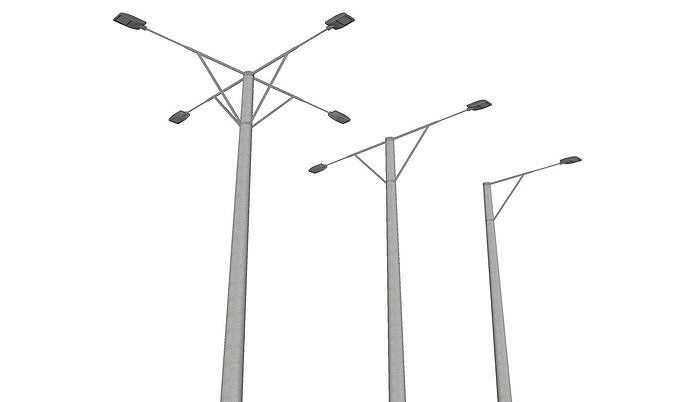 Concrete Lamp Post - Light Pole - Street Light - Group 05 3D model ...