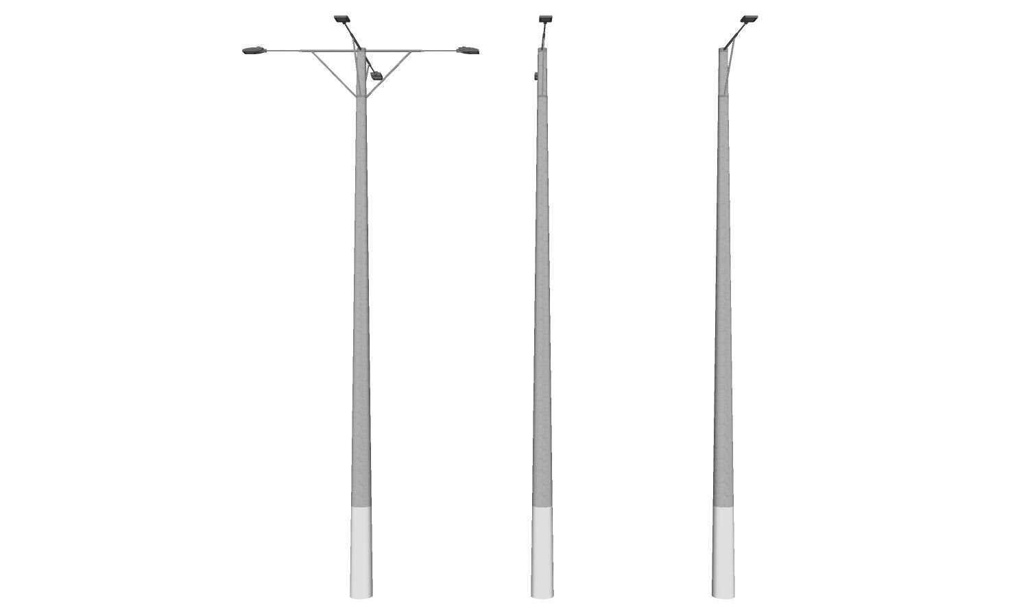 Concrete Lamp Post - Light Pole - Street Light - Group 05 3D model ...