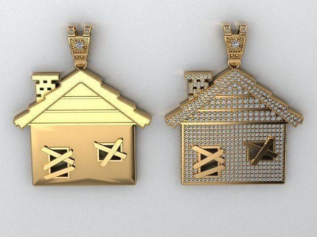 trap house pendant 3D model 3D printable | CGTrader
