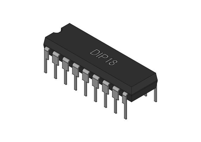 DIP18 IC case 3D model | CGTrader