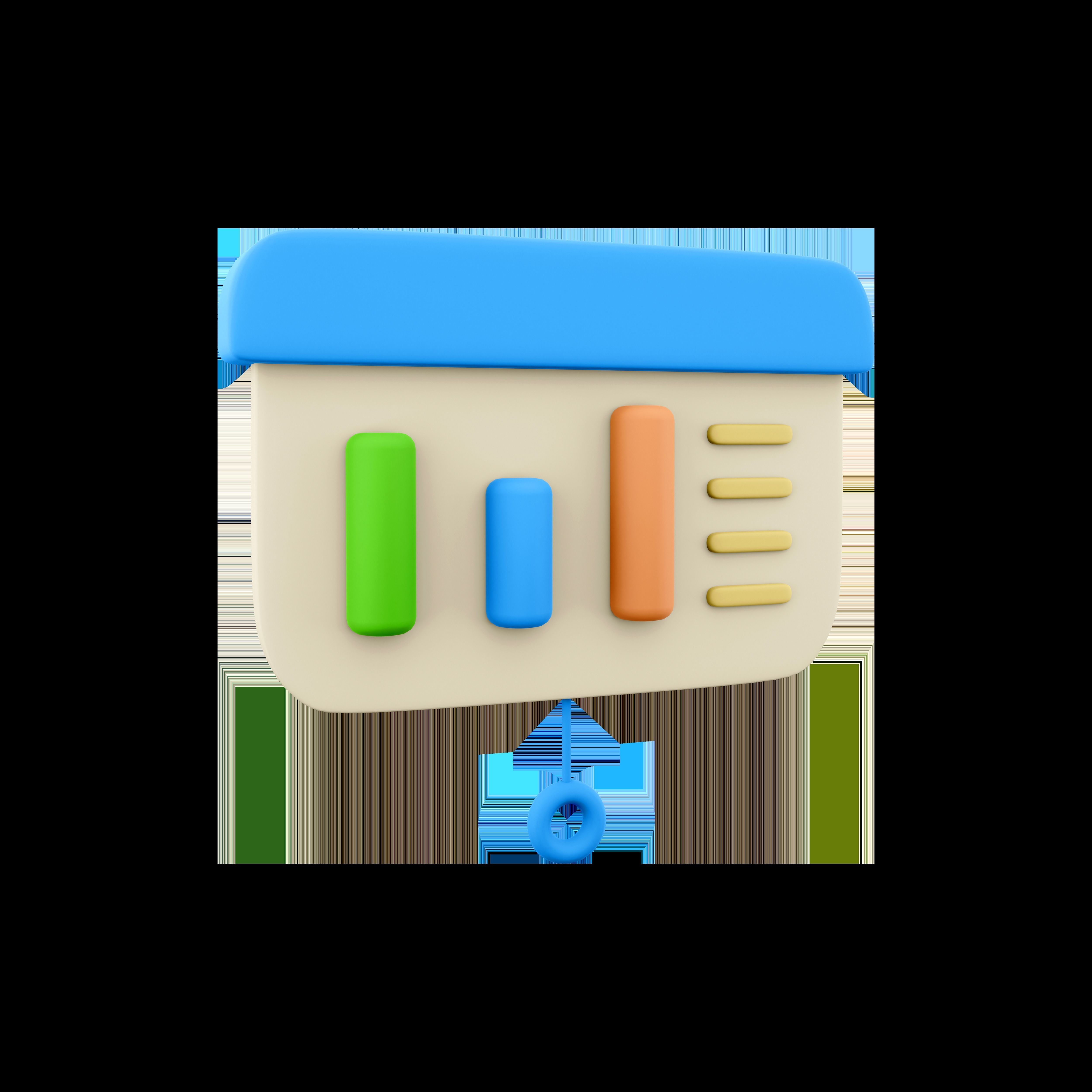 3d charts cartoon 3D model | CGTrader