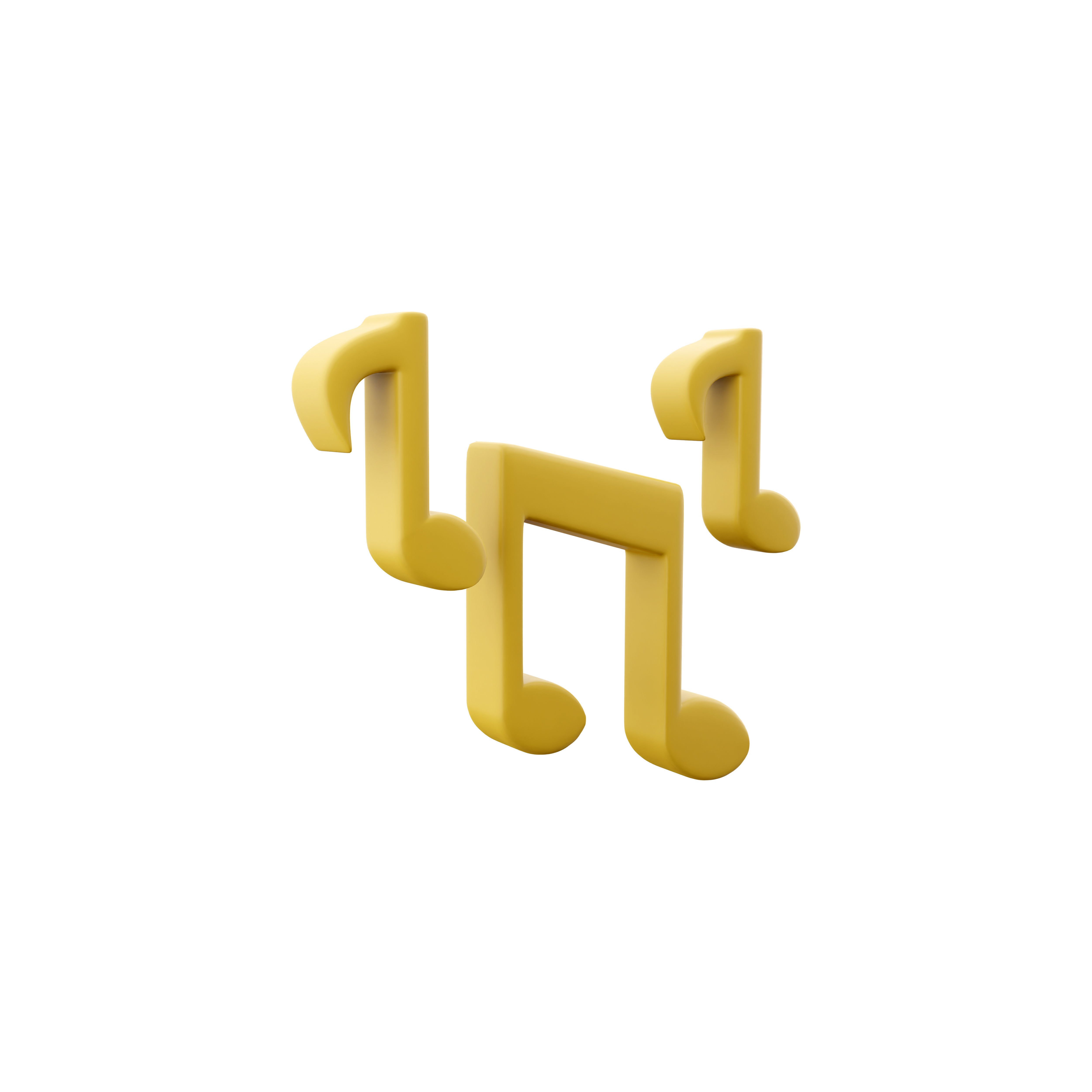 3d music notes cartoon 3D model | CGTrader