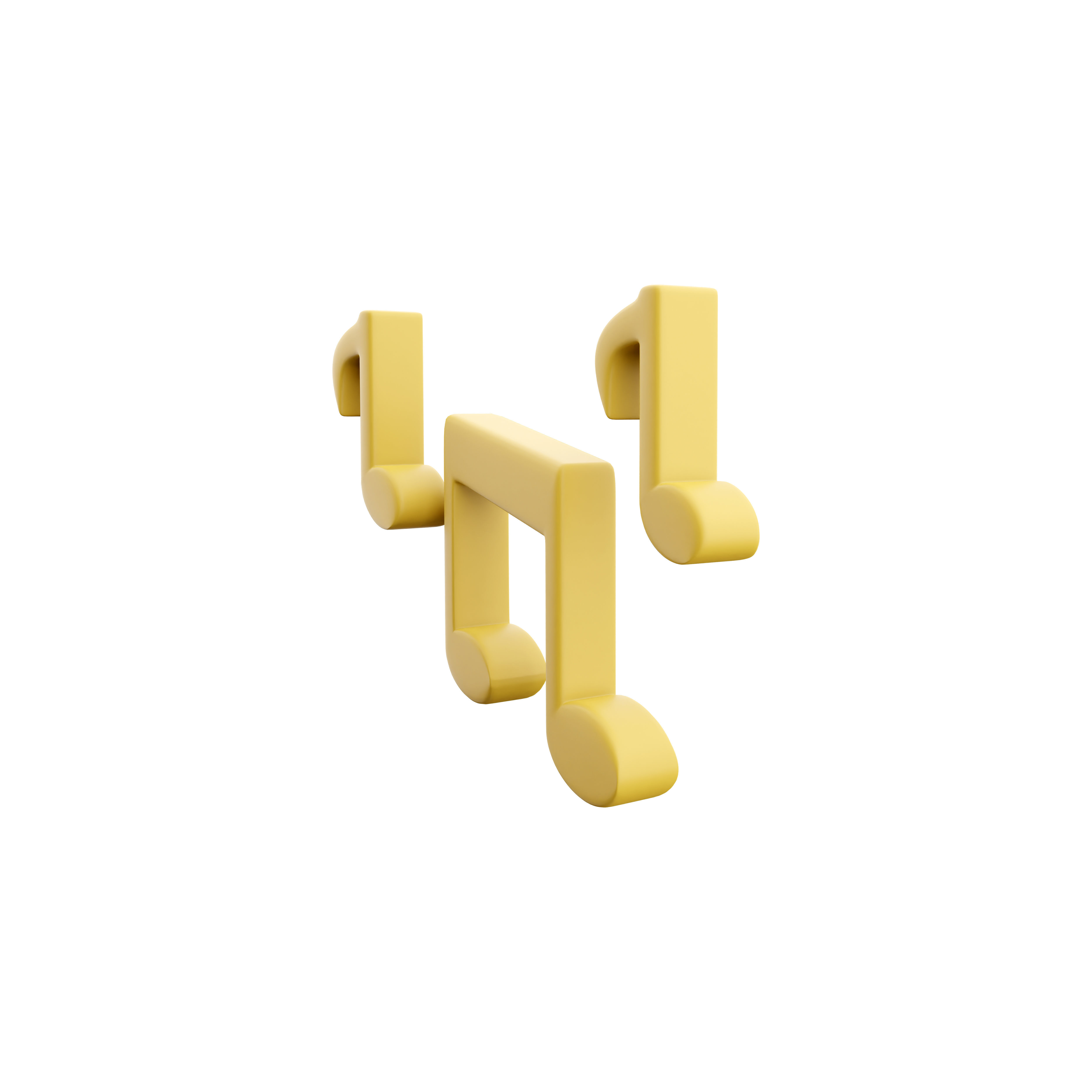 3d music notes cartoon 3D model | CGTrader