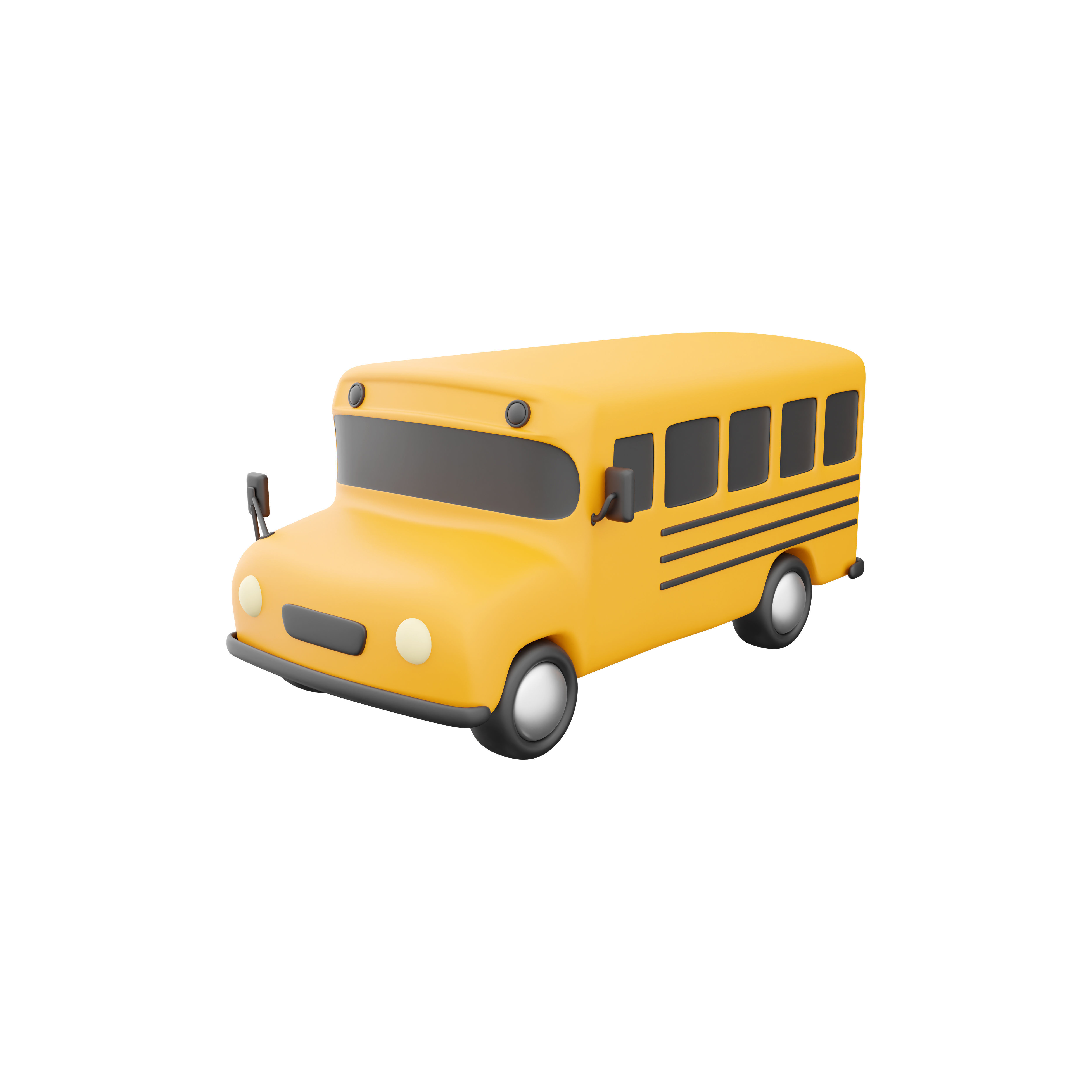 3d school bus cartoon 3D model | CGTrader