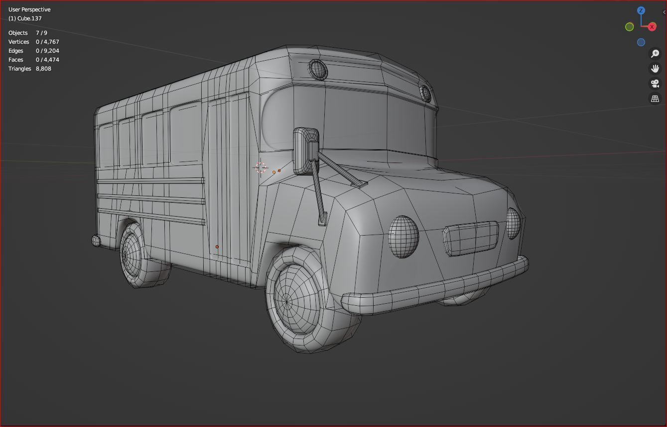 3d school bus cartoon 3D model | CGTrader