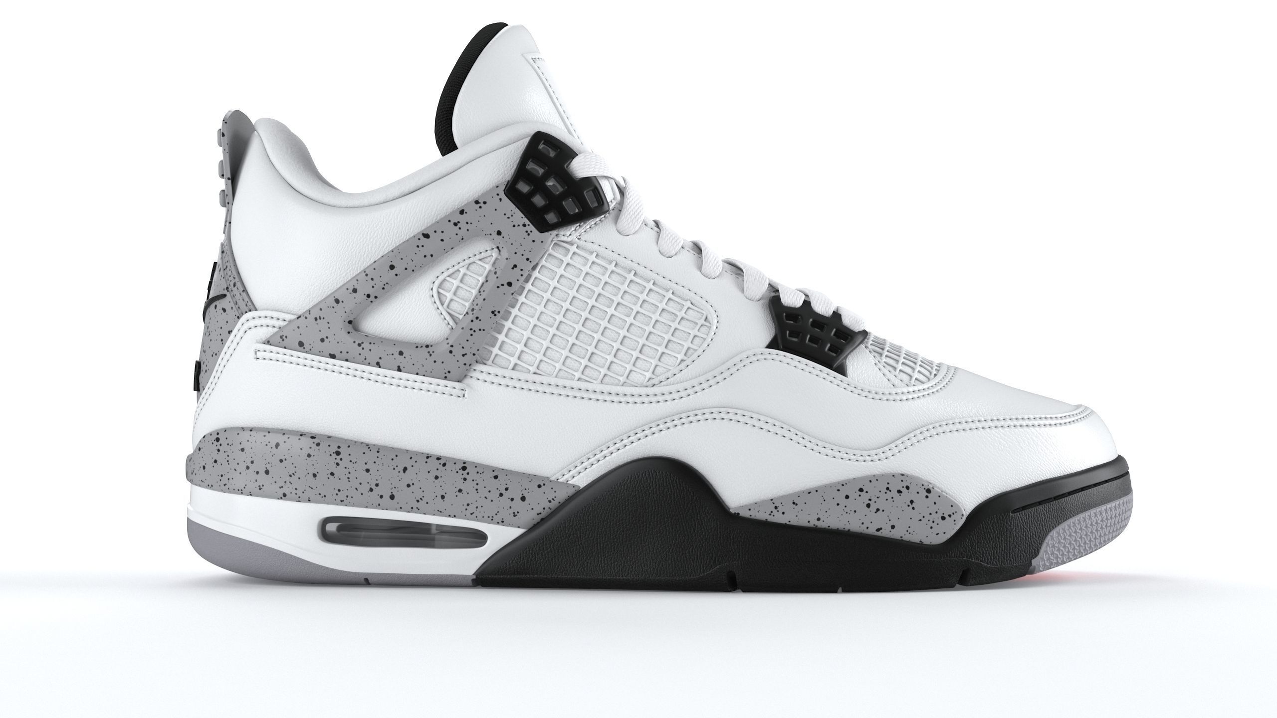 3D model Air Jordan 4 Retro Cement PBR VR / AR / low-poly | CGTrader