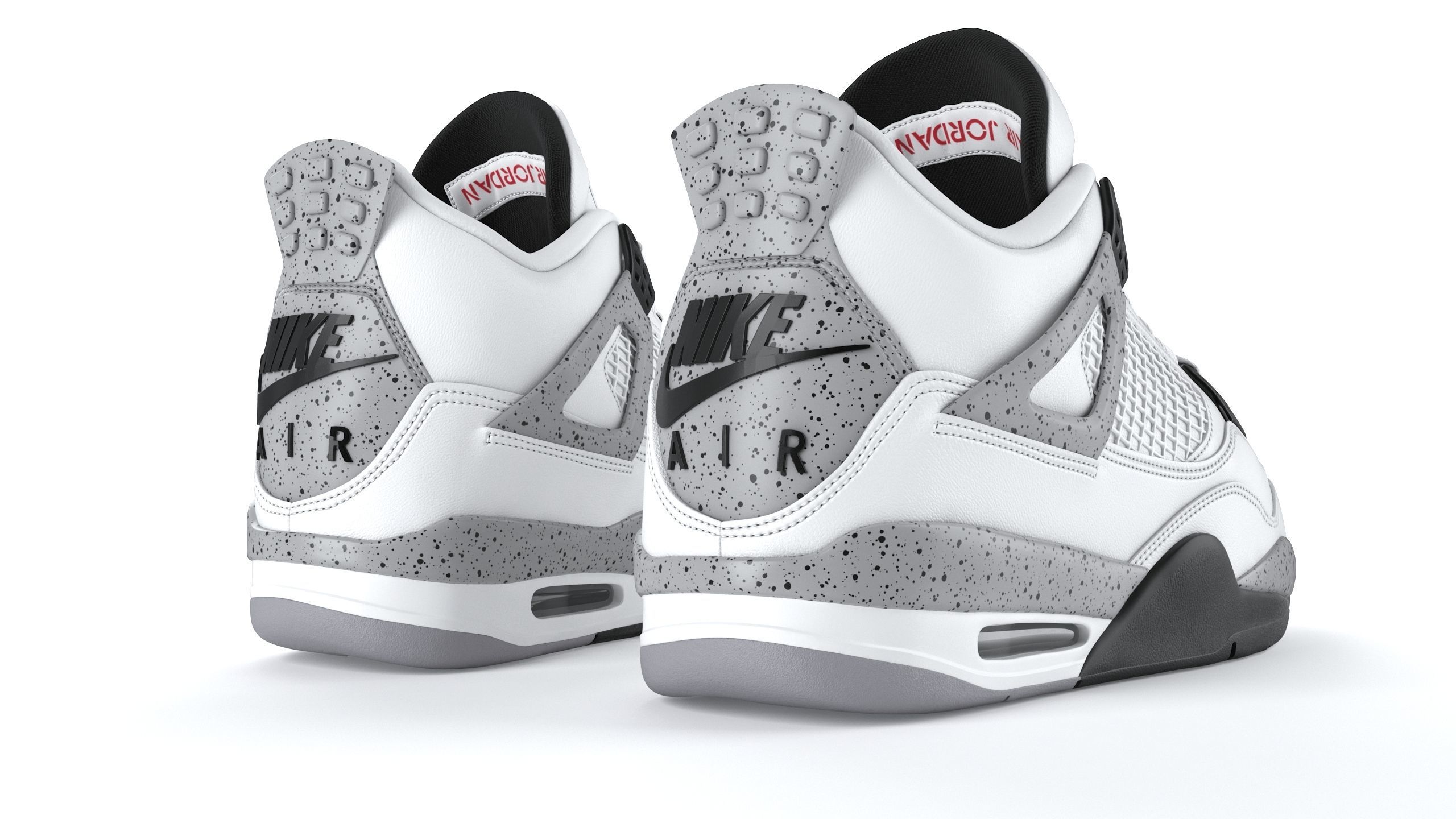 3D model Air Jordan 4 Retro Cement PBR VR / AR / low-poly | CGTrader