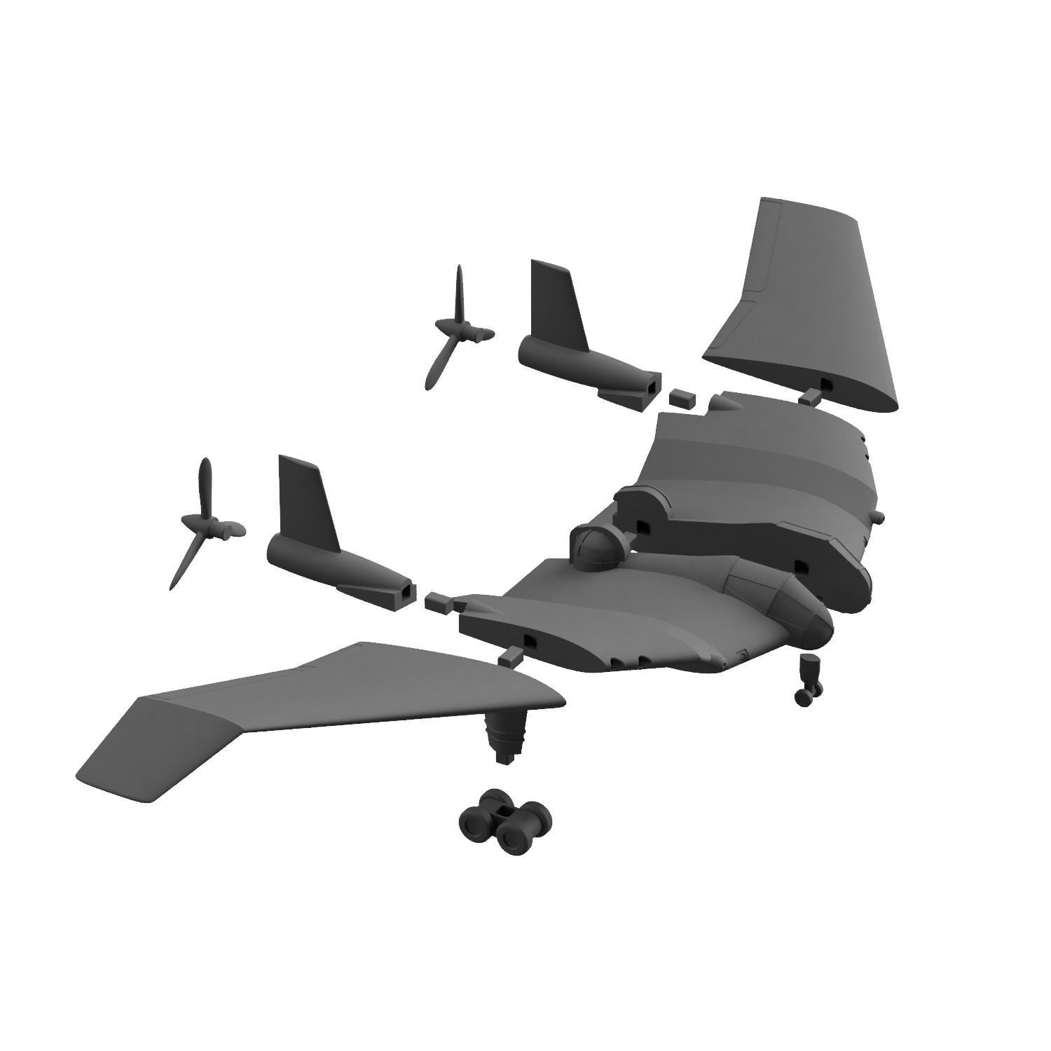 Indiana Jones BV-38 flying wing 3D model 3D printable | CGTrader