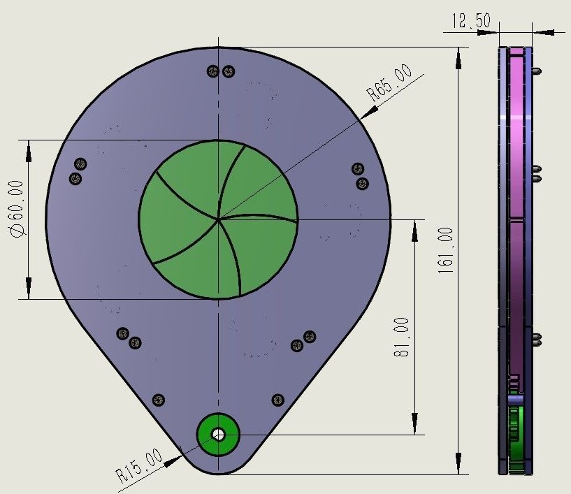 D60M5BTY2 mechanical mechanism shutter 3d printing iris diy 3D model 3D ...