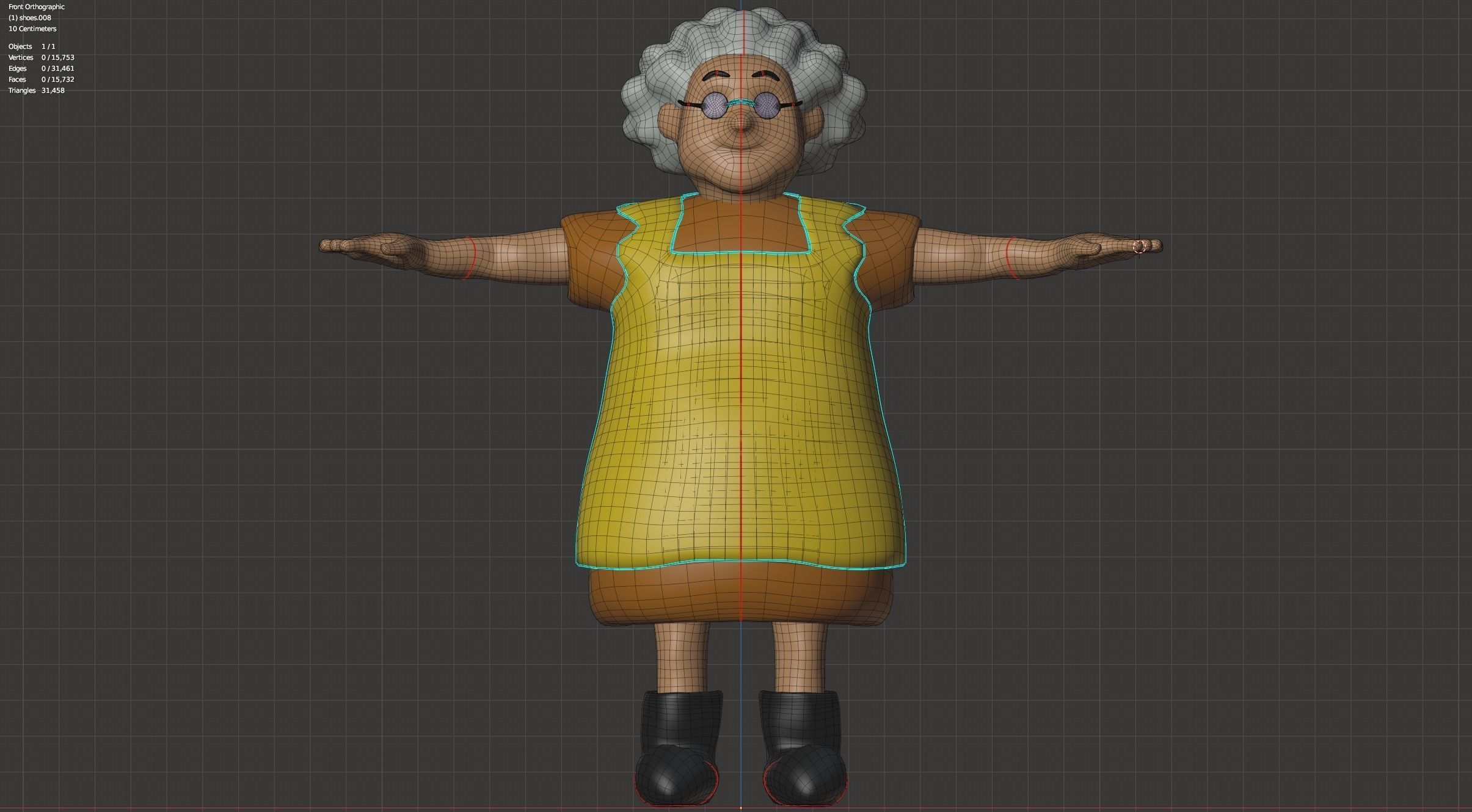 3D model Muriel Bagge 3D model - Courage the Cowardly Dog VR / AR / low ...
