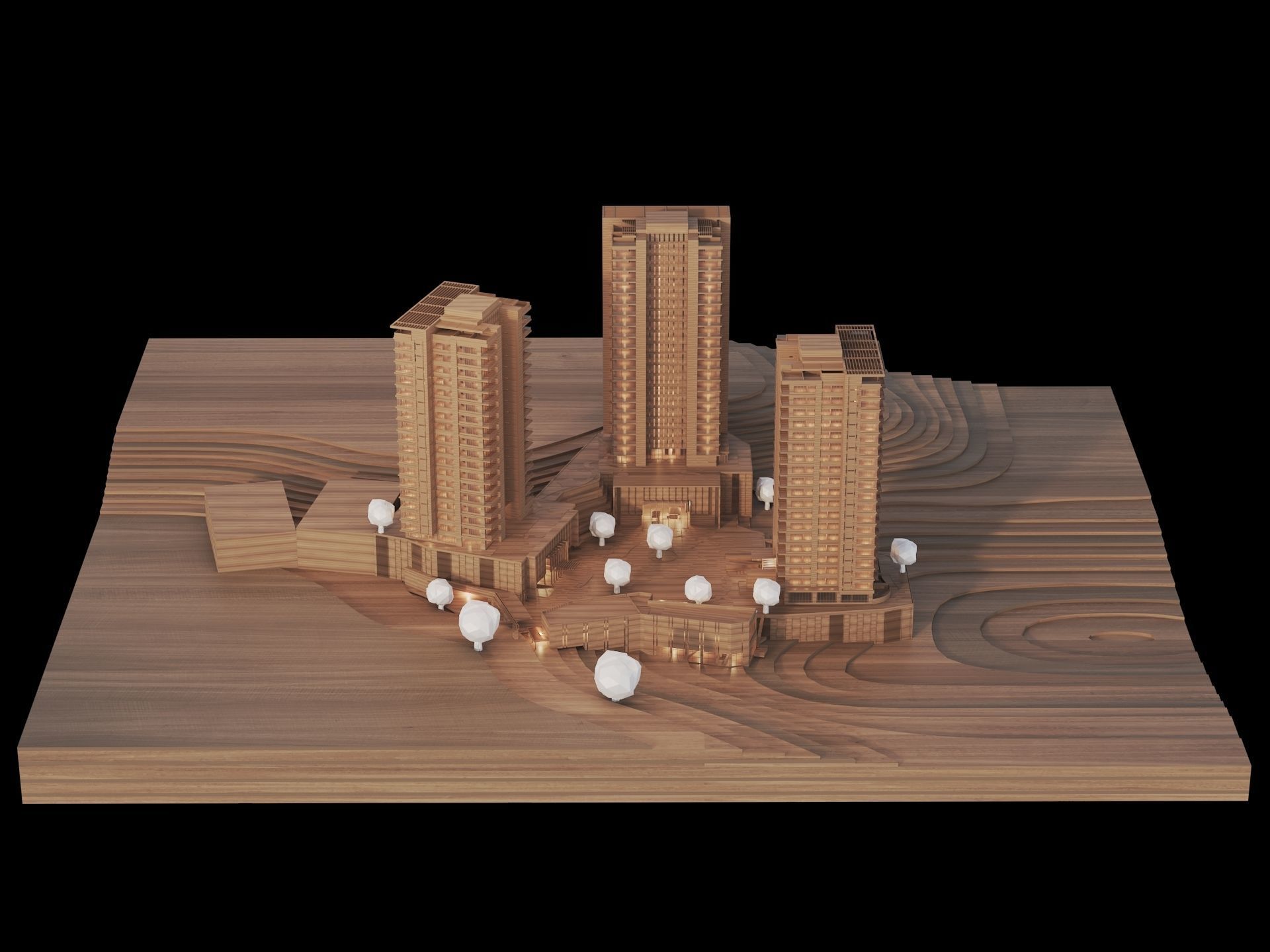 Residential Buildings 3d maquette 3D model | CGTrader