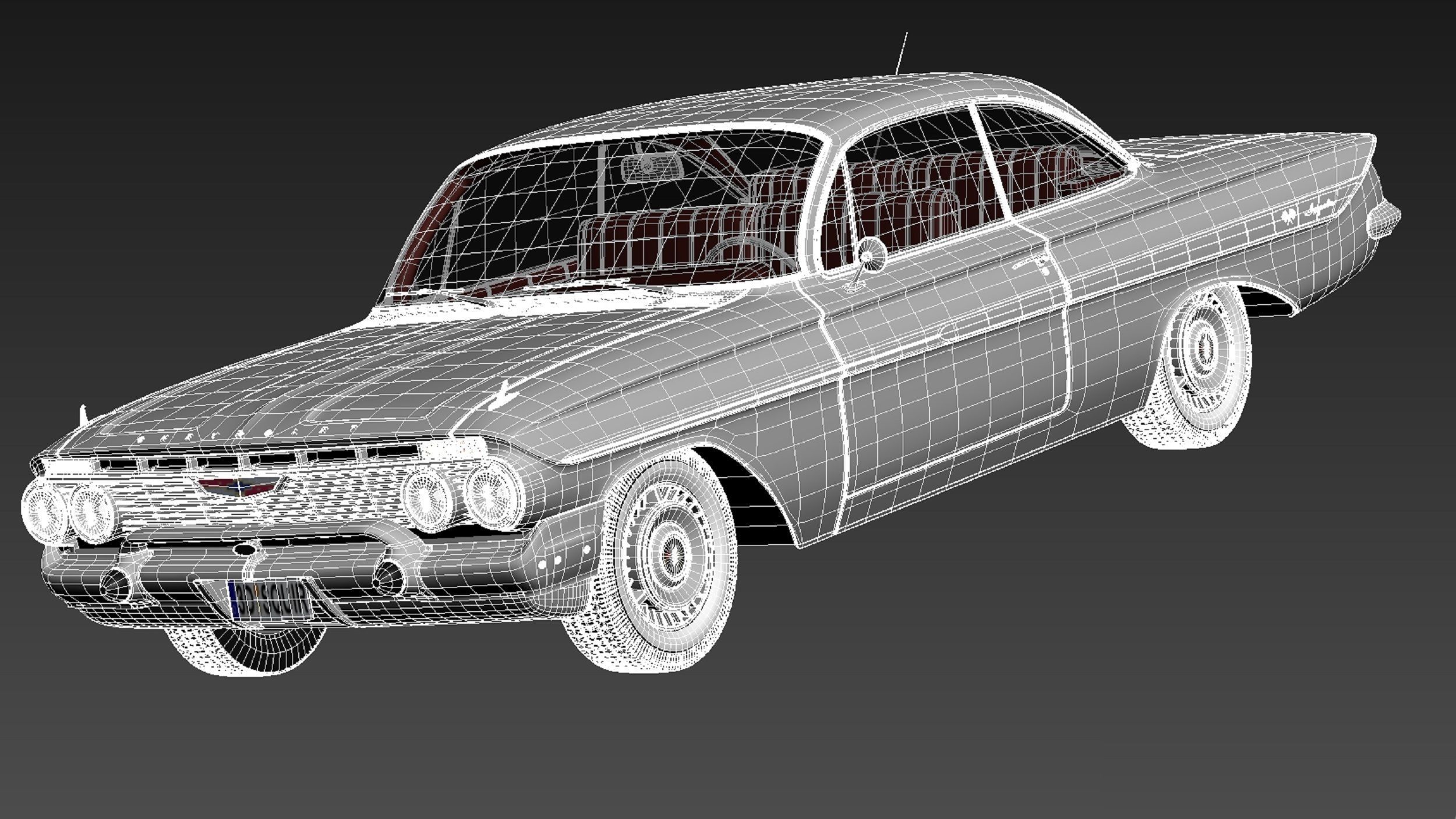 Chevrolet Impala Coupe 1961 3D model | CGTrader