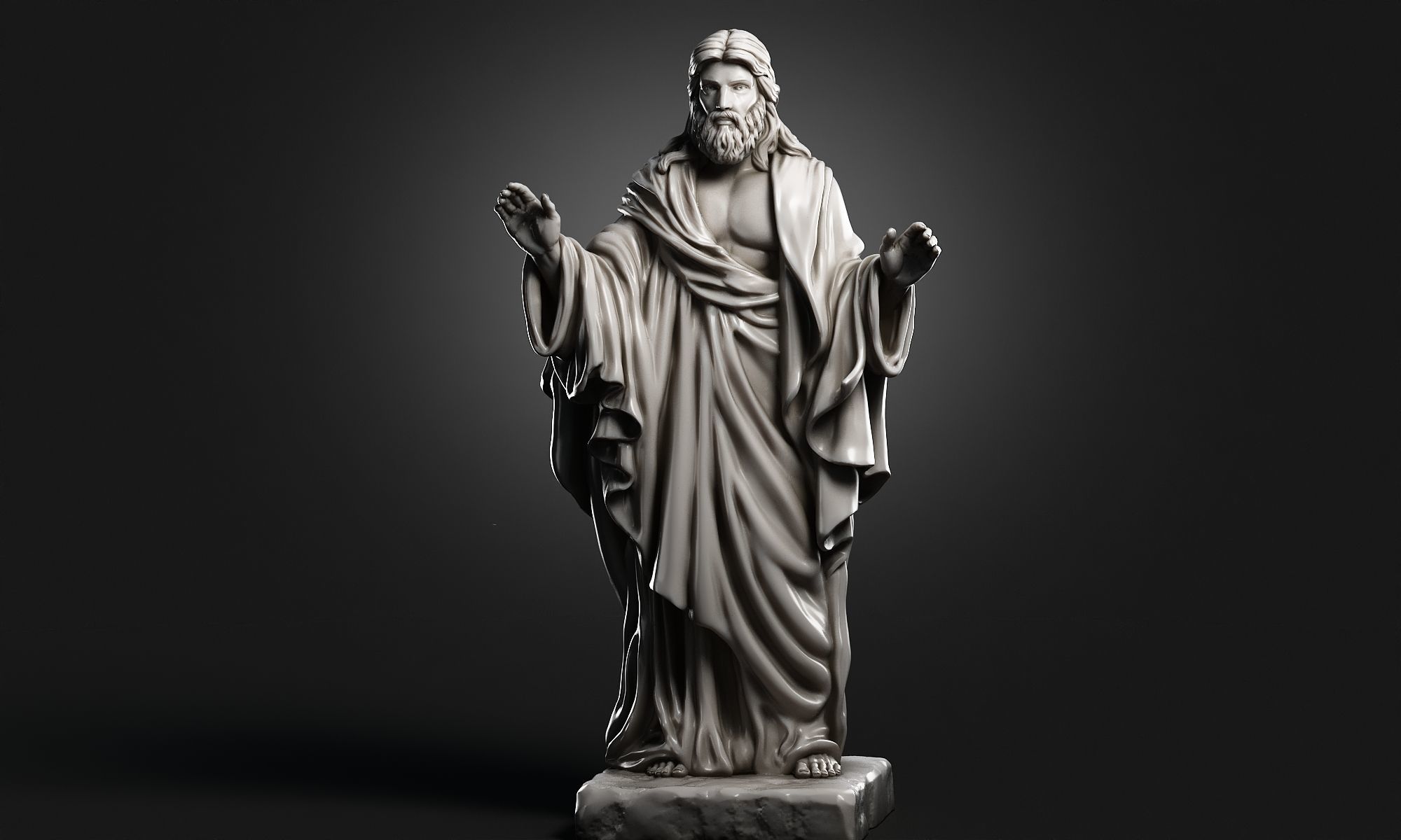 Jesus Statue a01 3D model 3D printable | CGTrader