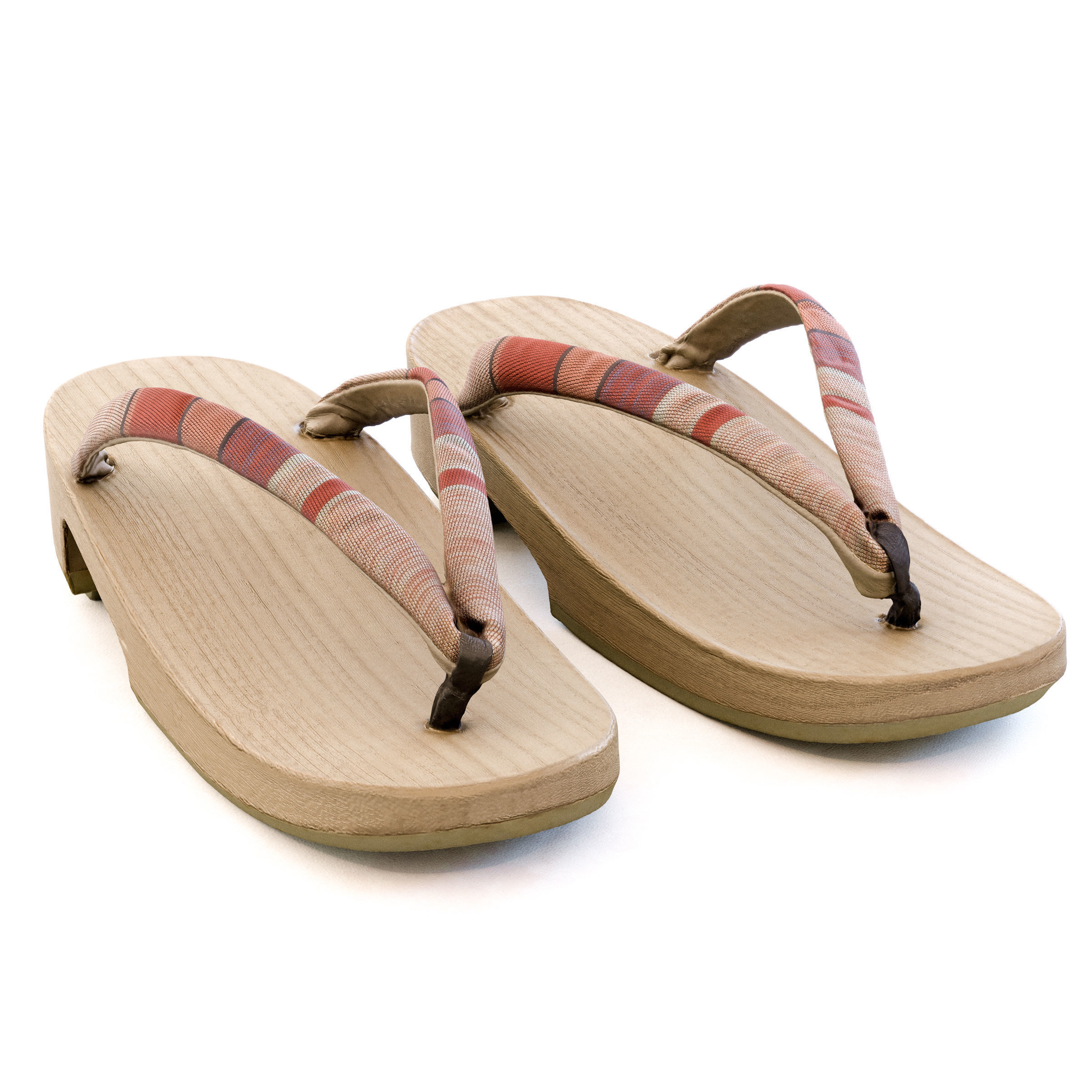 3D model Ukon Geta Set for Women - Japanese Wooden Clogs VR / AR / low ...