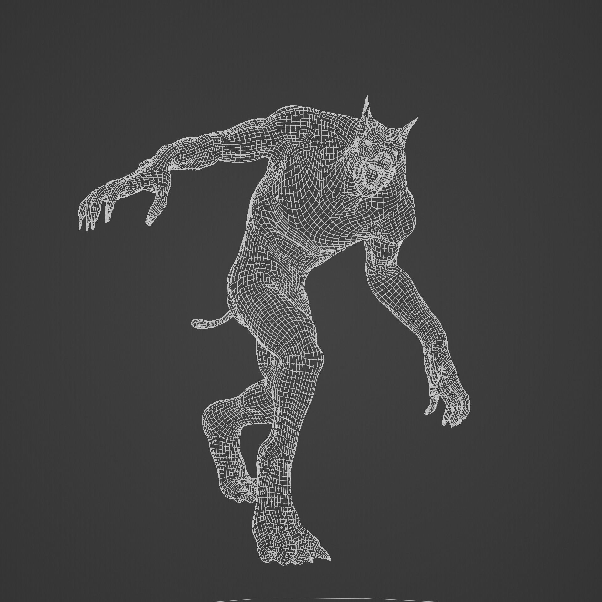 3D model Werewolf demon with claws VR / AR / low-poly | CGTrader