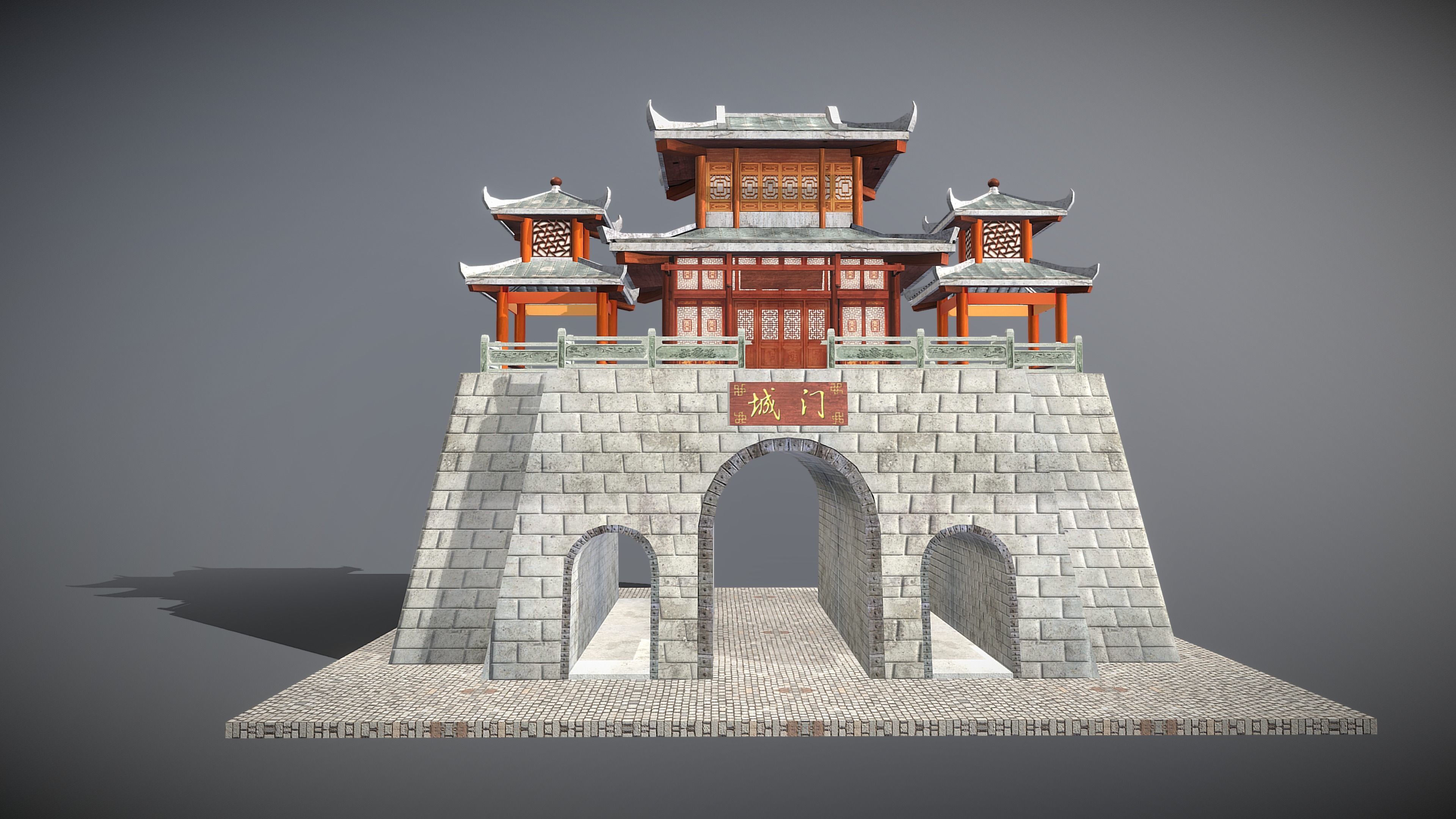 Ancient City Gate 3D model | CGTrader