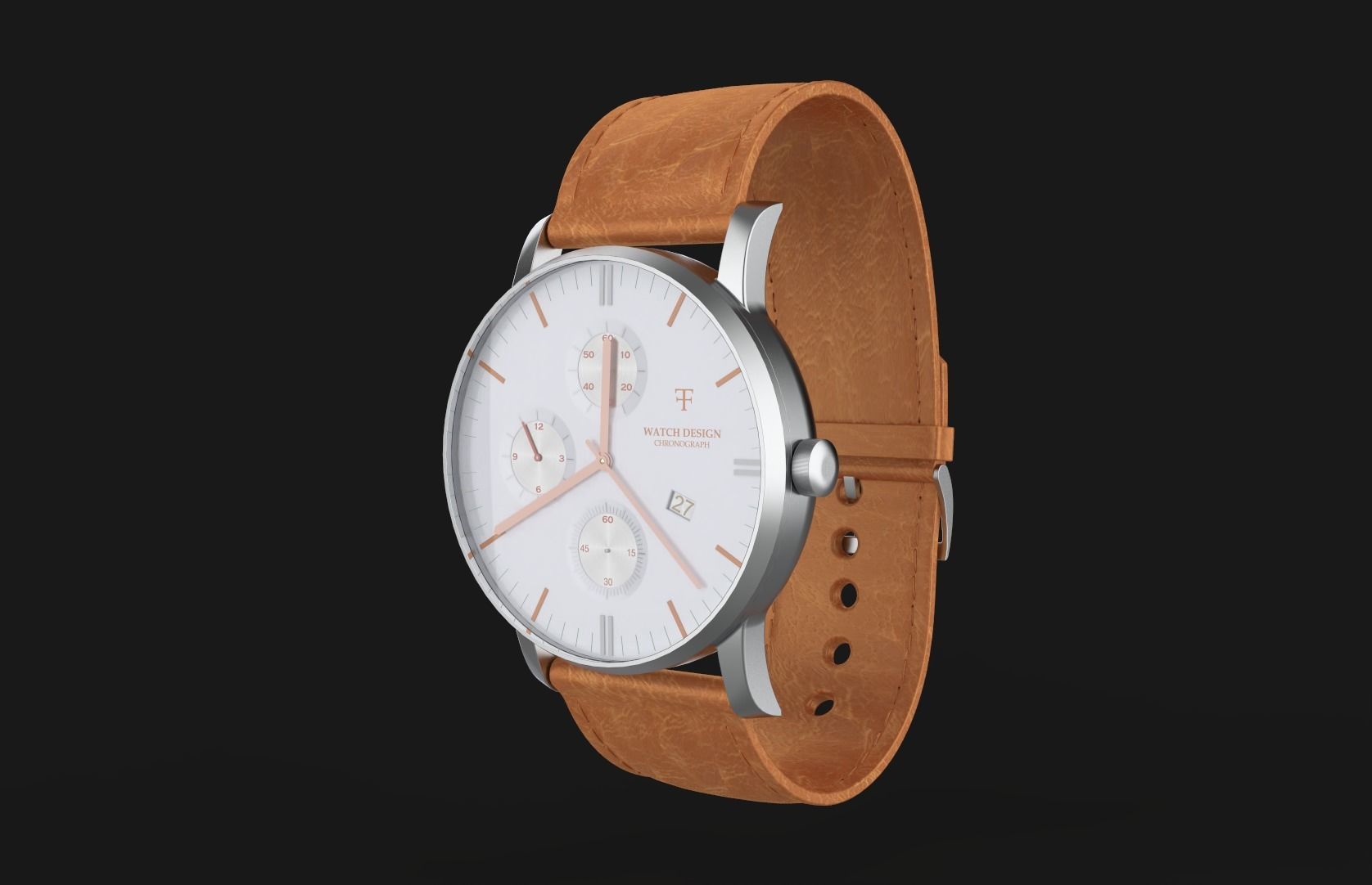 Watch Chronograph Design 3D model | CGTrader