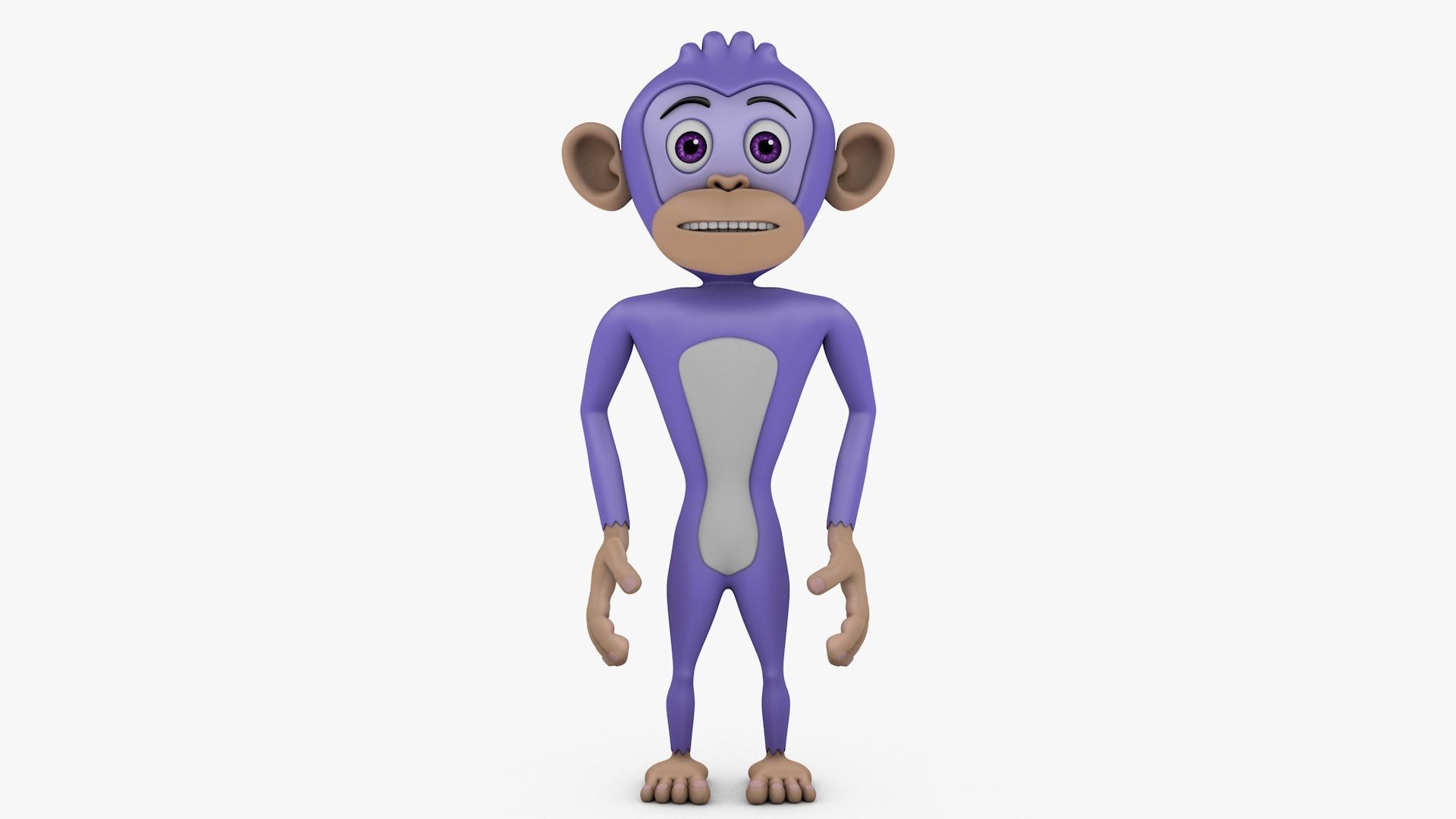 Monkey Cartoon Rig 3D 3D model rigged | CGTrader