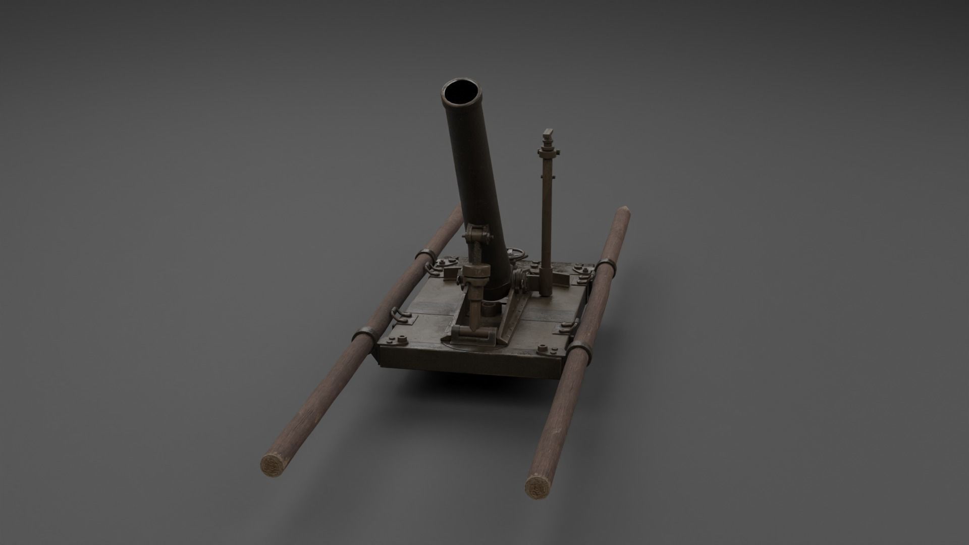 3D model Type 11 70mm Infantry Mortar VR / AR / low-poly | CGTrader