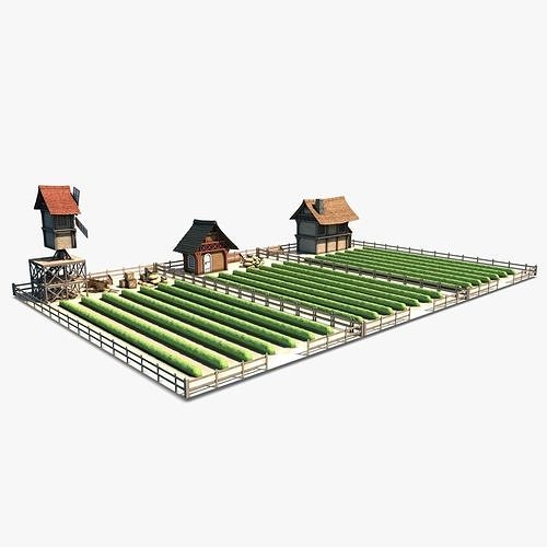 3D model Farm 01 VR / AR / low-poly | CGTrader