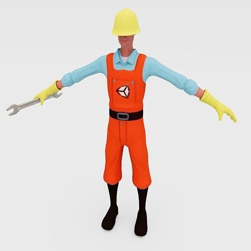 3D model Constructor Worker VR / AR / low-poly | CGTrader