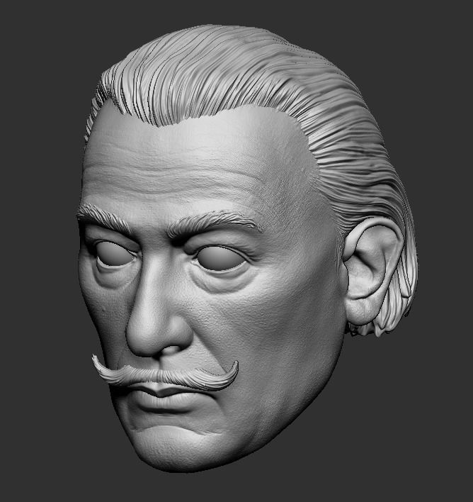 Salvador dali head 3D model 3D printable | CGTrader