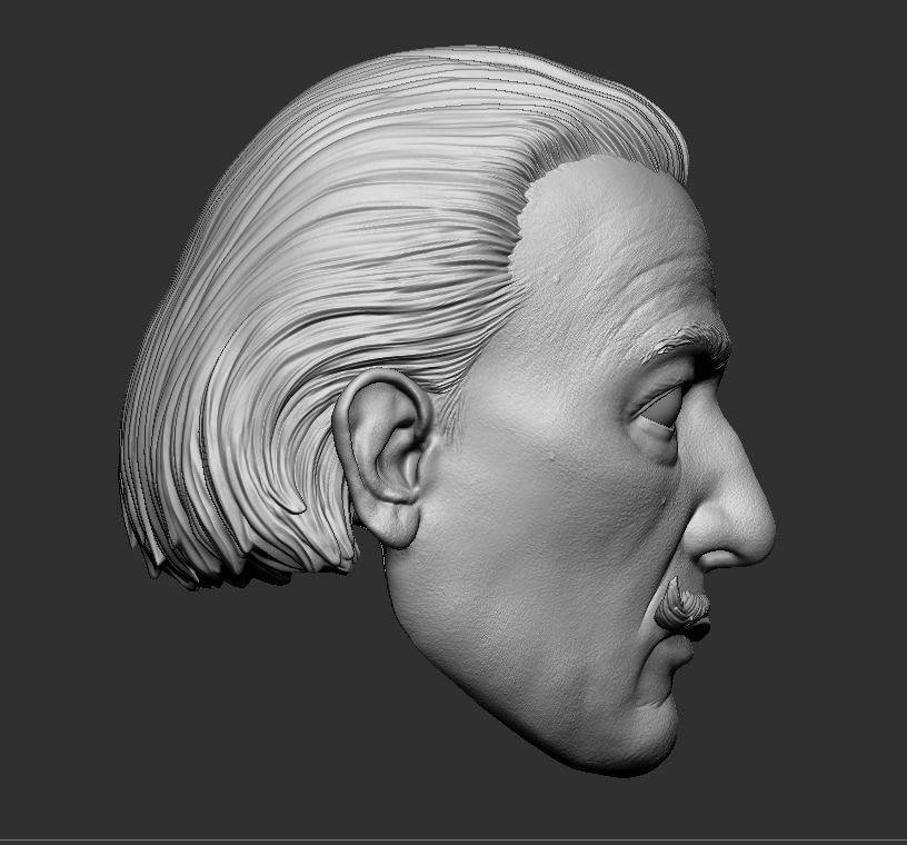 Salvador dali head 3D model 3D printable | CGTrader