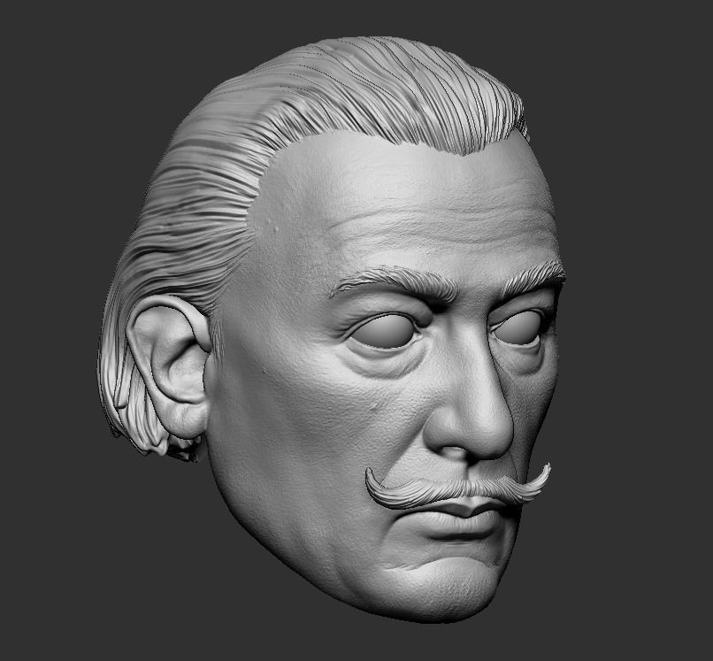 Salvador dali head 3D model 3D printable | CGTrader