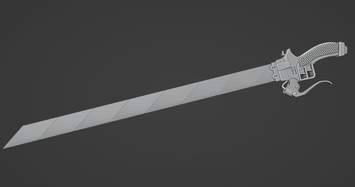 3D model Attack on Titan Sword VR / AR / low-poly | CGTrader