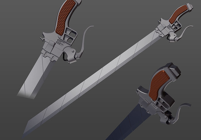 3D model Attack on Titan Sword VR / AR / low-poly | CGTrader