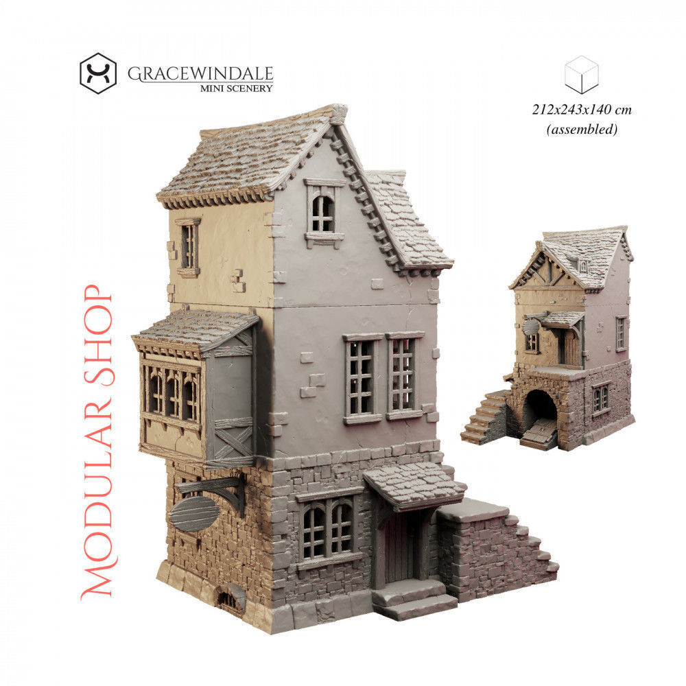 Modular Shop 3D model 3D printable | CGTrader