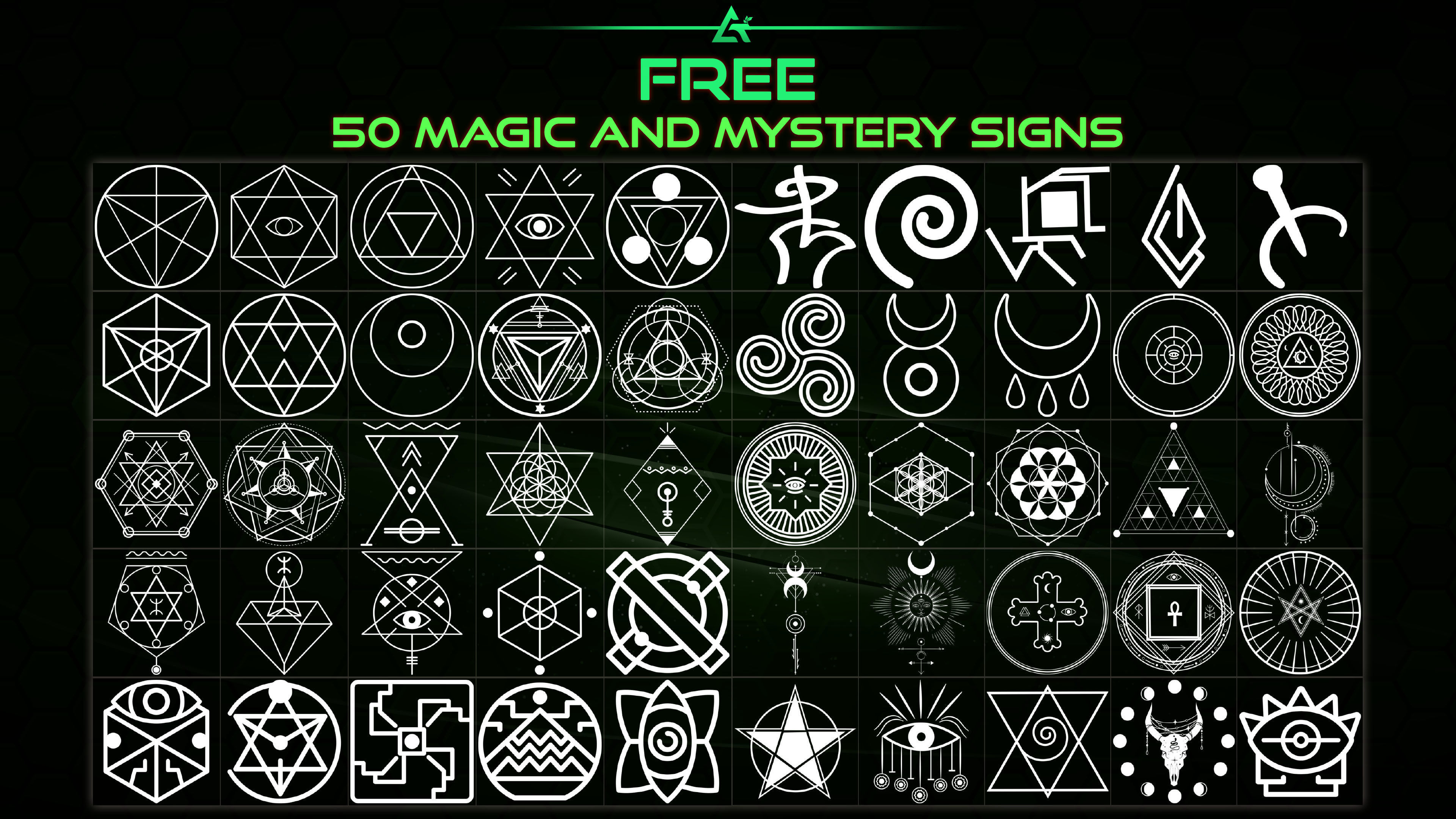 2555 Hand Painted Alpha Magic Signs and Elements -Vol 8 Texture | CGTrader
