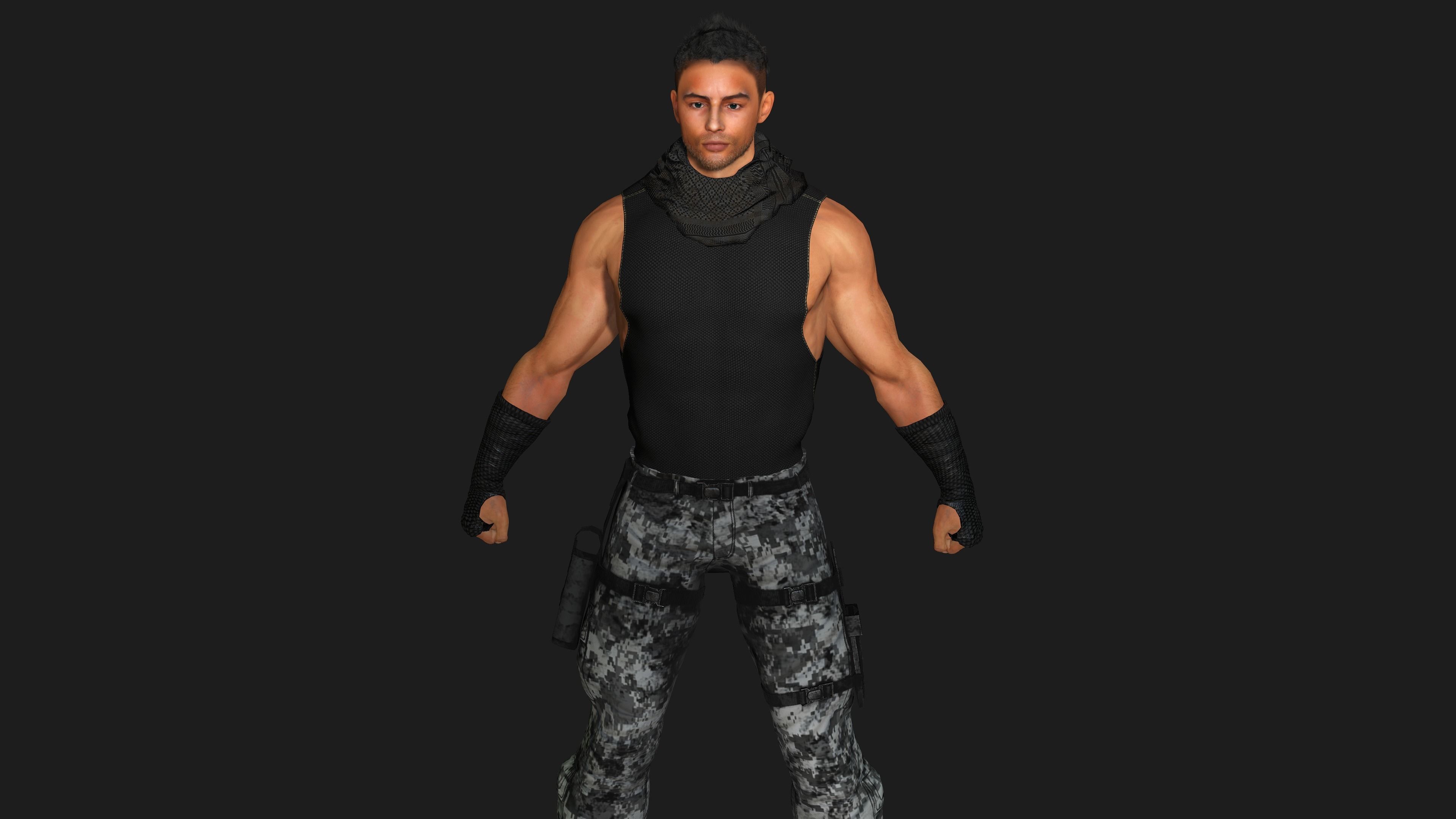 3D model AAA 3D MALE ARMY CHARACTER 01 - HUMAN RIGGED GAME READY VR ...