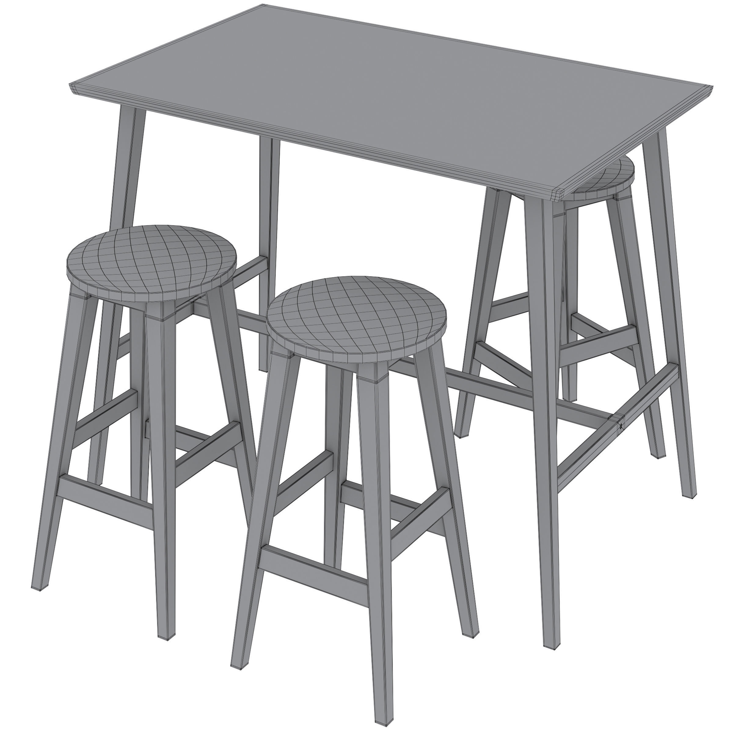 Bar table JENSON and bar stool AUSTIN by Rowico Home 3D model | CGTrader