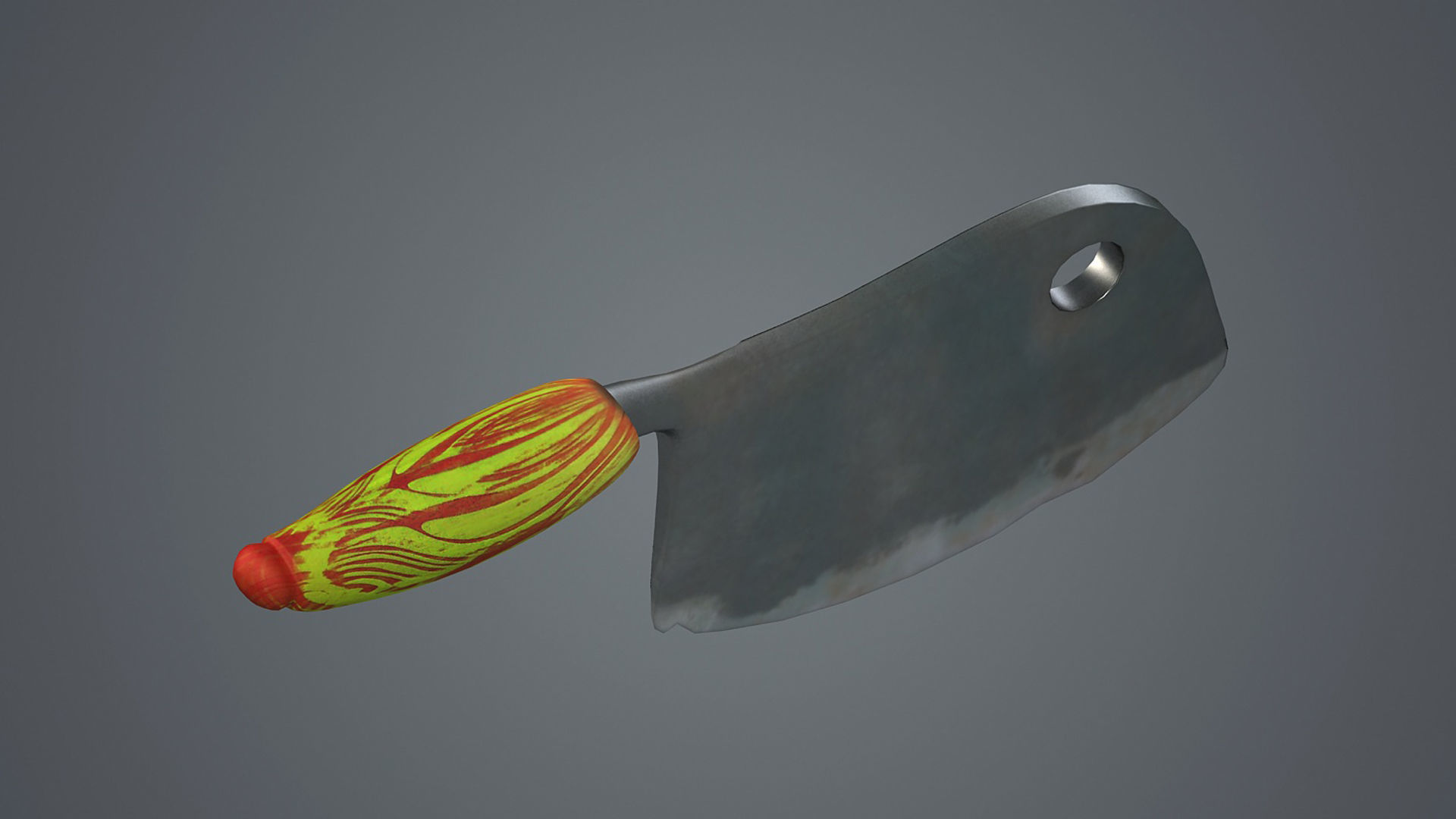 Meat Cleaver Kitchen Knive blade butcher chef carving decor 3D model ...