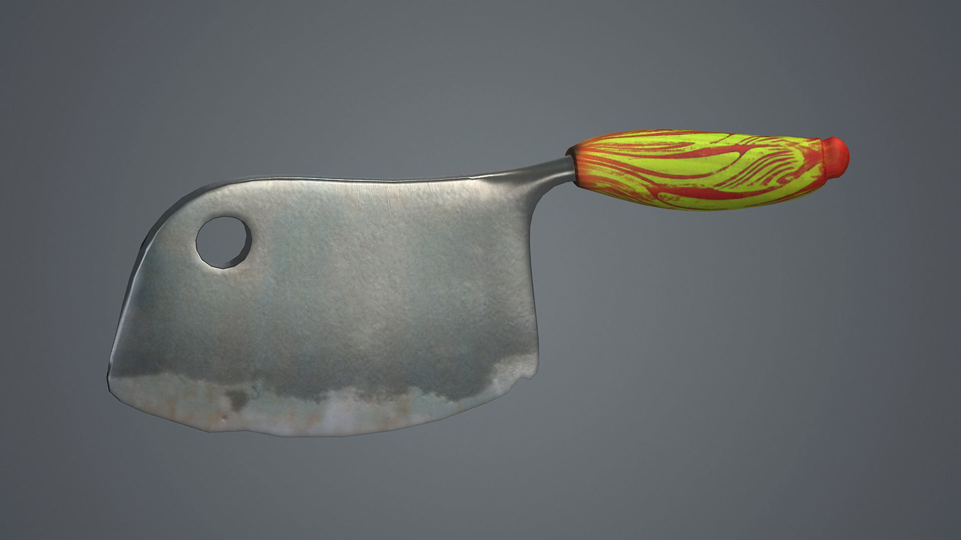 Meat Cleaver Kitchen Knive blade butcher chef carving decor 3D model ...