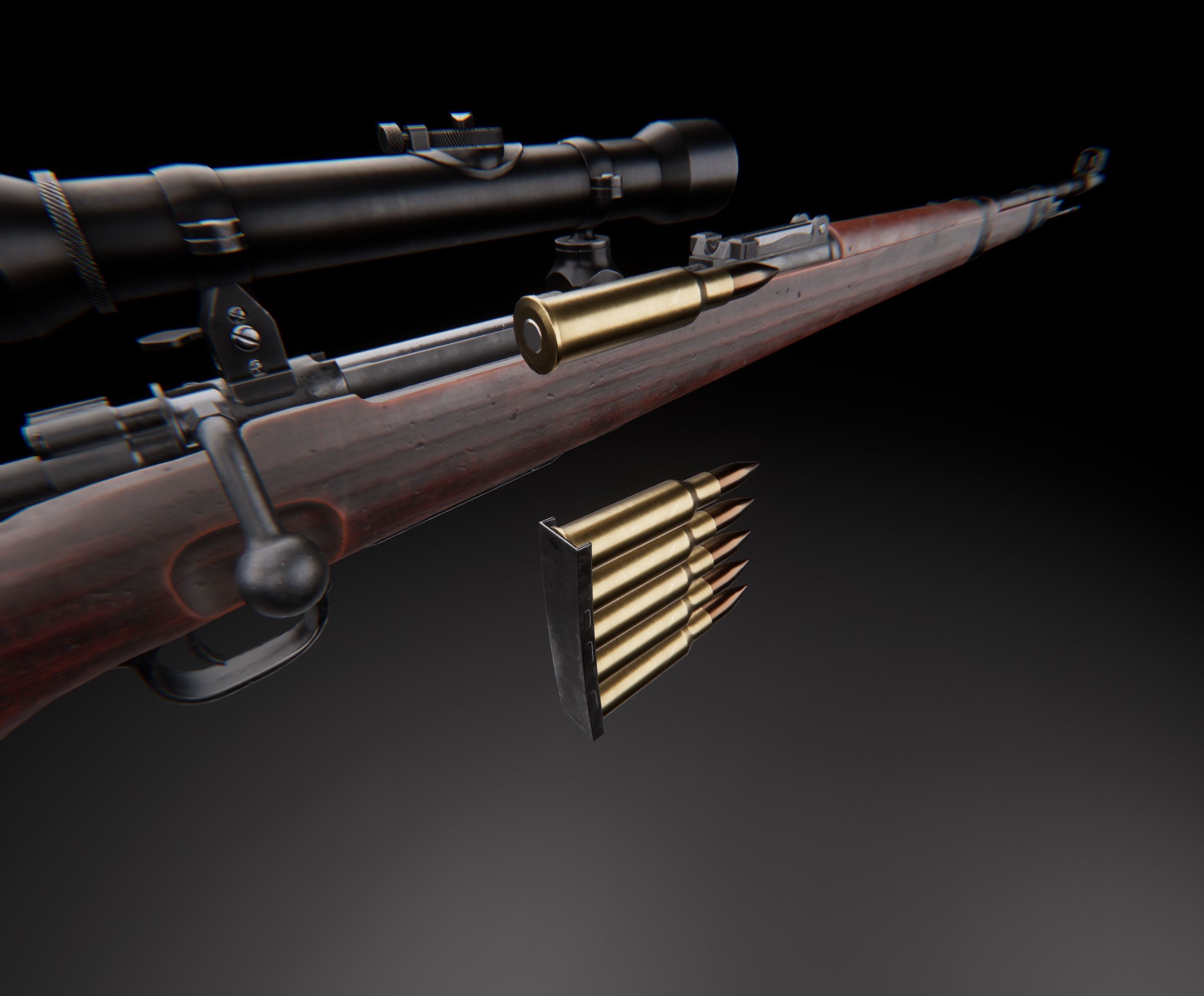 3D model AAA KAR 98 Game Ready PBR VR / AR / low-poly | CGTrader