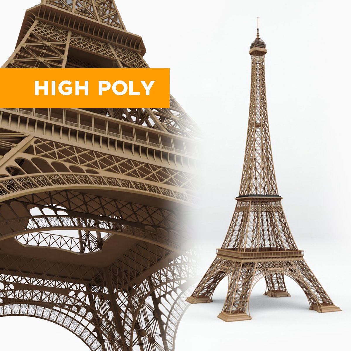 Eiffel Tower DETAILED 3D model | CGTrader