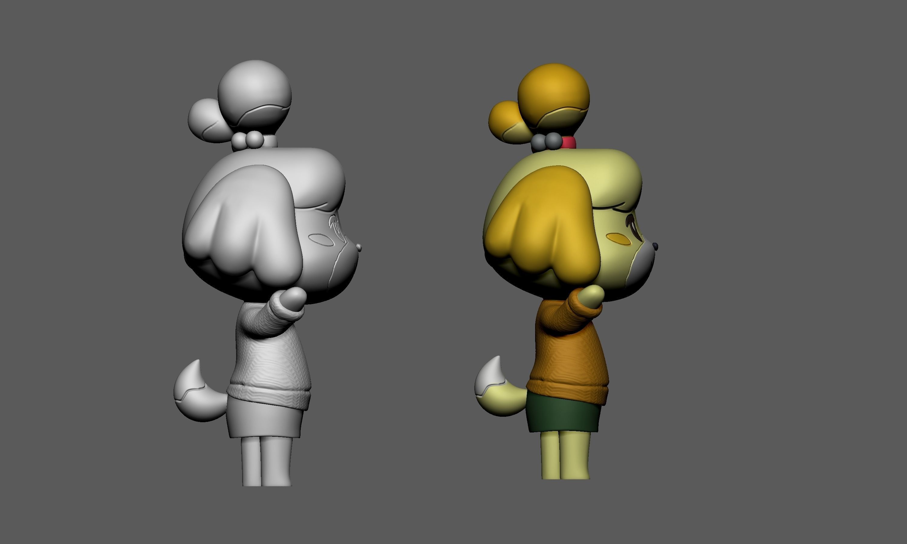 ANIMAL CROSSING - ISABELLE - POSE 1 3D model 3D printable | CGTrader