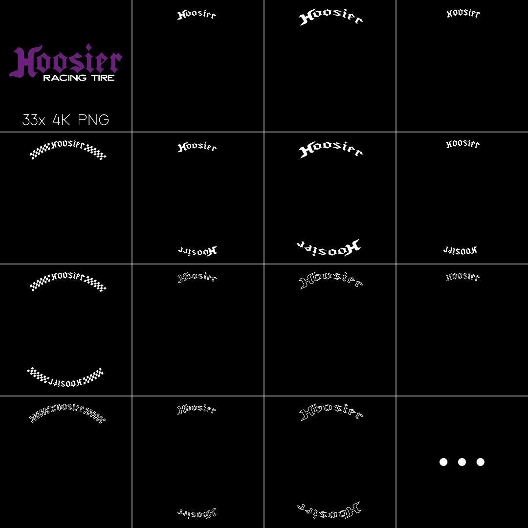 33x Hoosier Racing tire sidewall 4K PNG decals Texture | CGTrader
