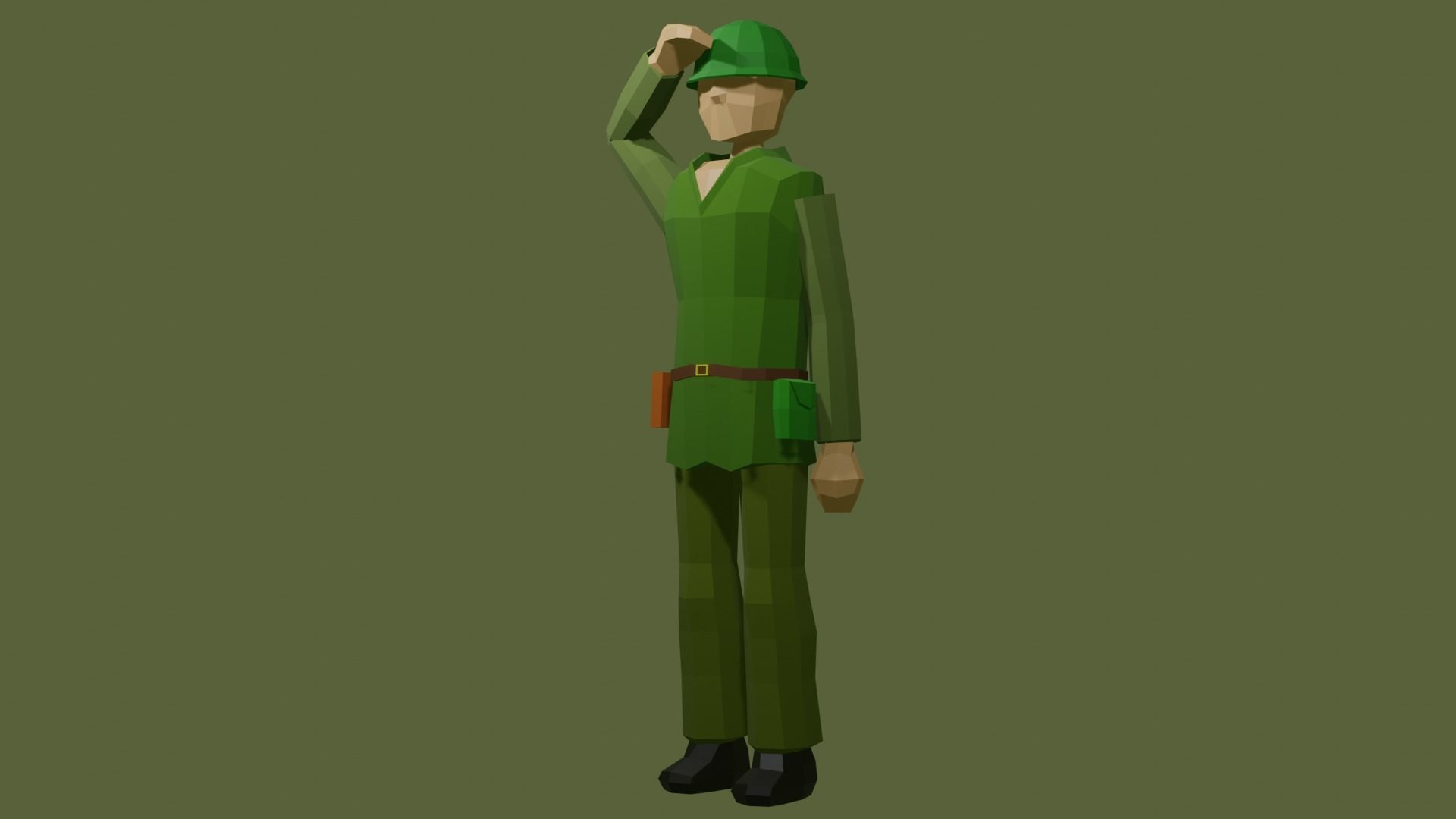 3D model Soldier Low Poly - rig included VR / AR / low-poly | CGTrader