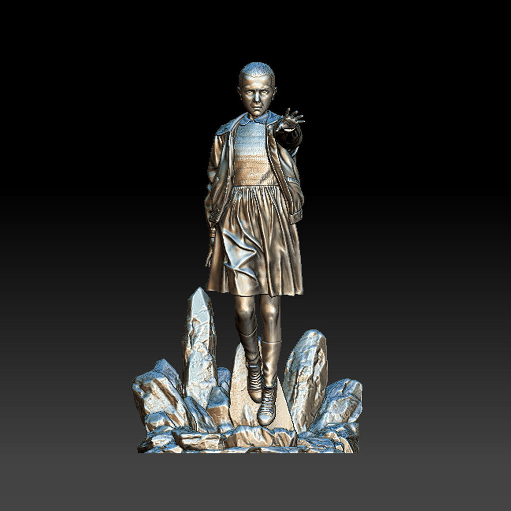 Eleven with base Stranger Things 3D model 3D printable | CGTrader