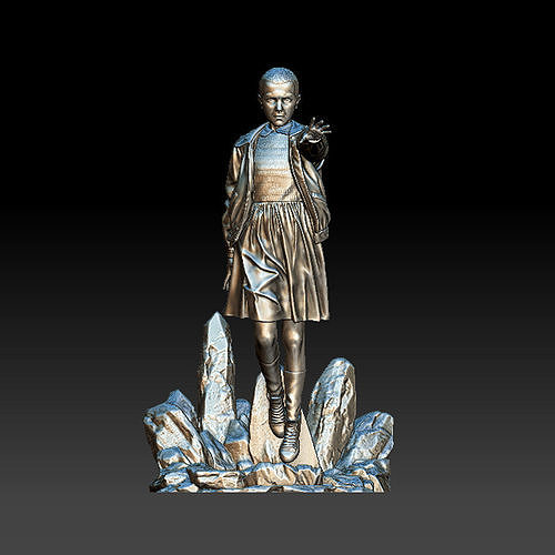 Eleven with base Stranger Things 3D model 3D printable | CGTrader