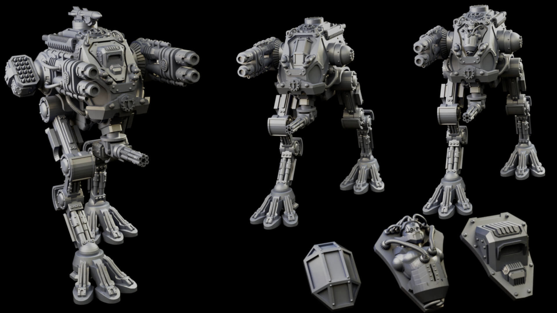 Iron Strider Sentinel Weapons Platform Wargame Proxy 3D model 3D ...