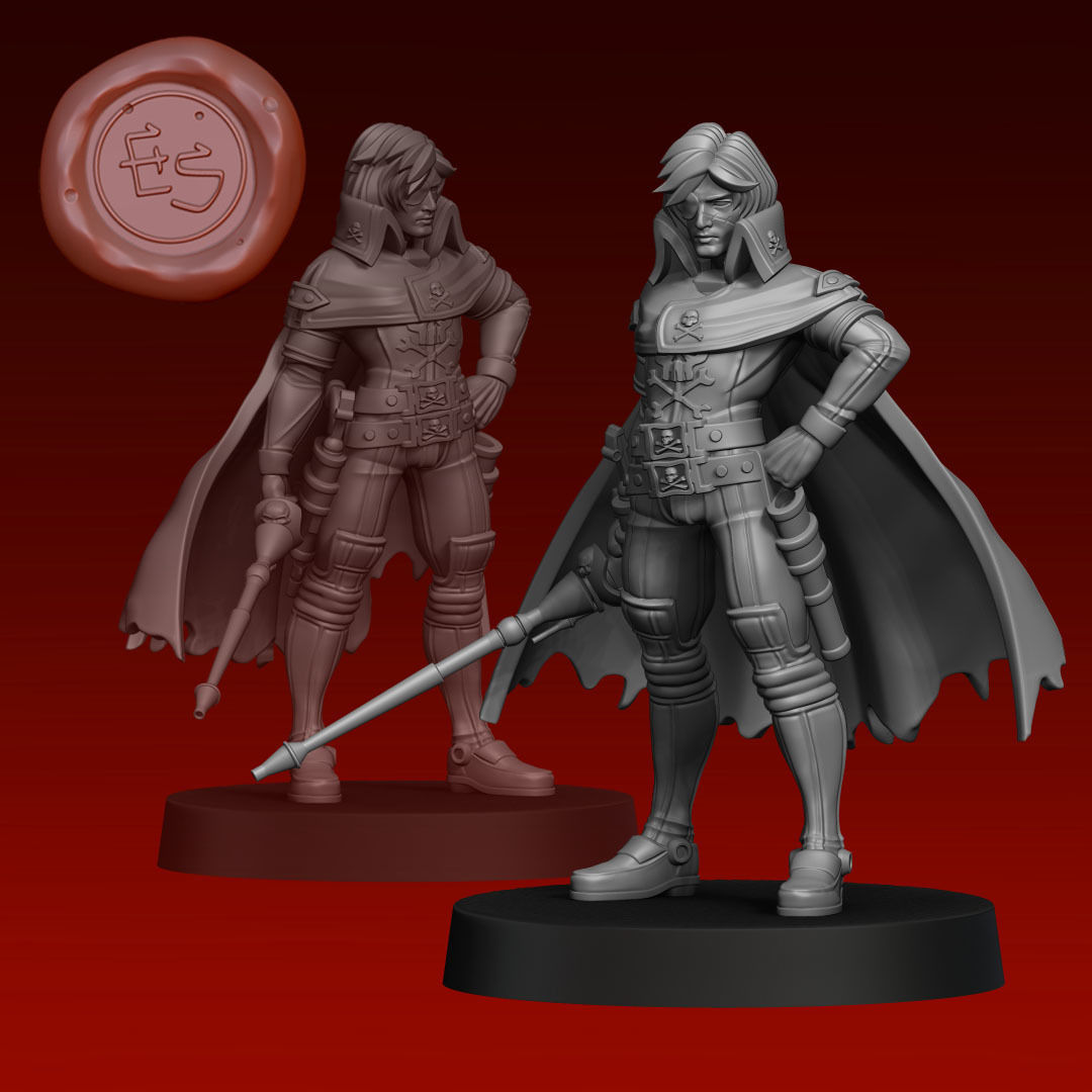 Space Pirate Captain Harlock - 32mm - Miniature free 3D model 3D ...